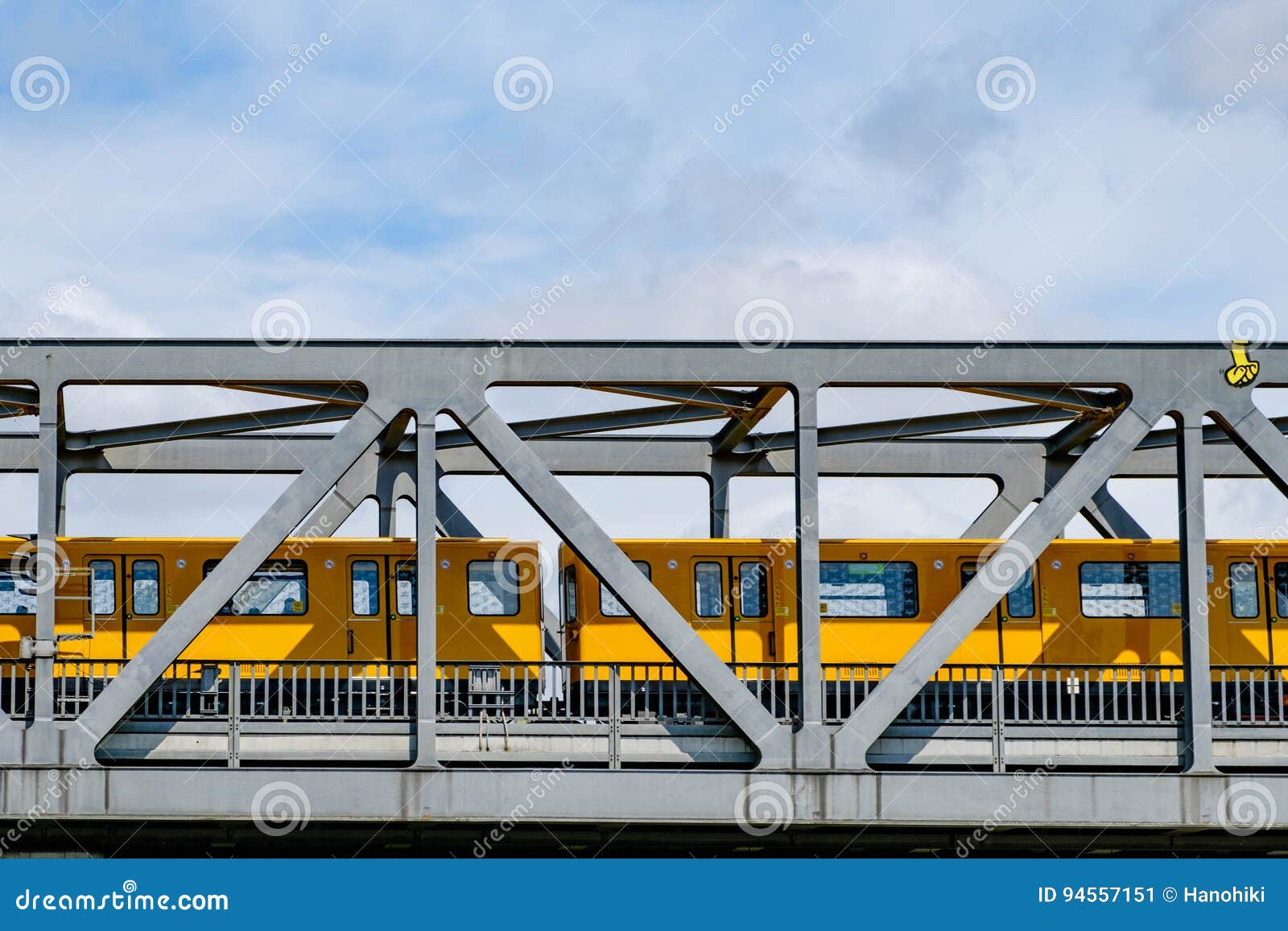 Berlin Subway Train U-Bahn Crossing Bridge in Berlin Stock Image ...