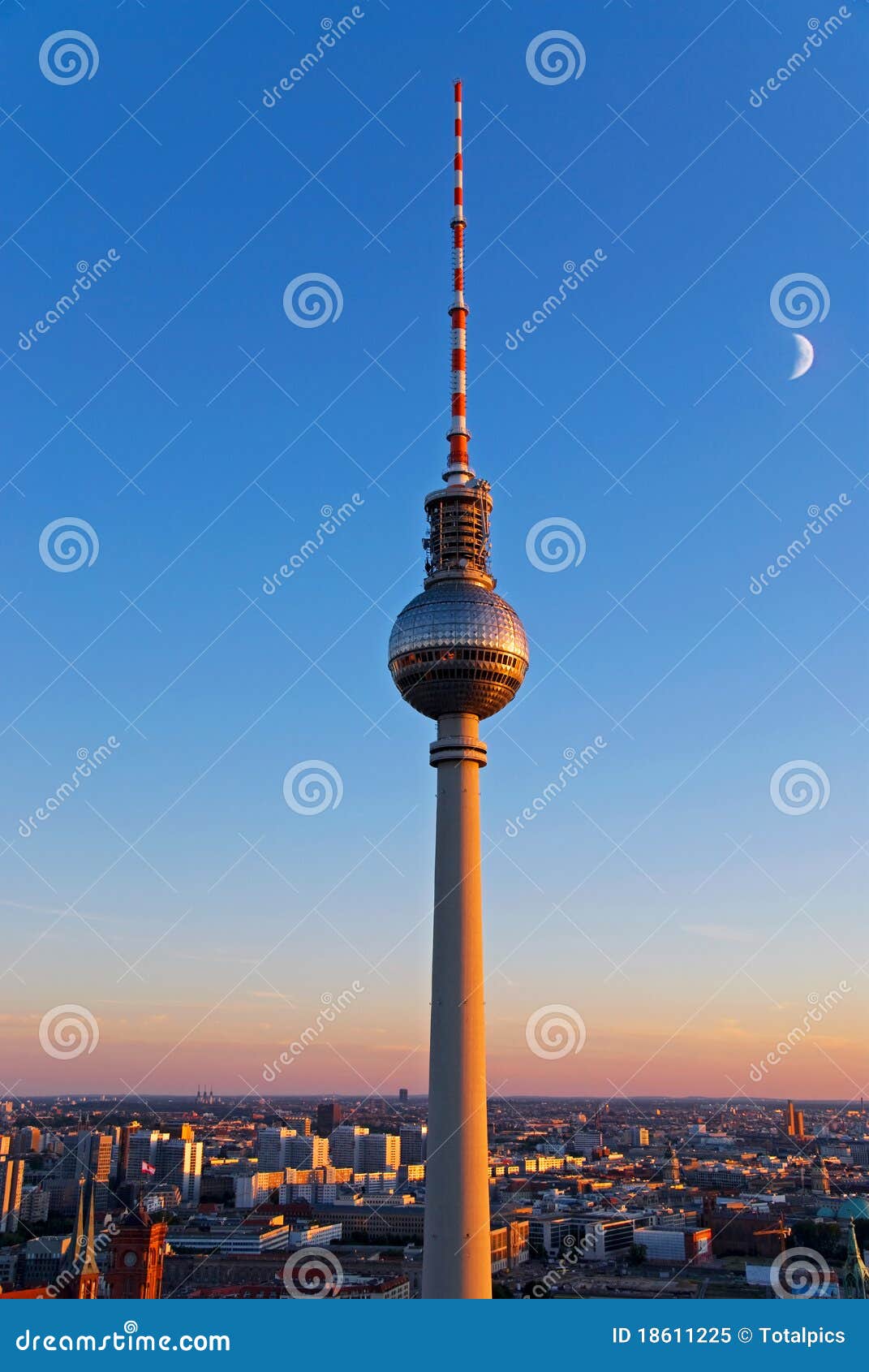Berlin television tower stock image. Image of sights - 18611225