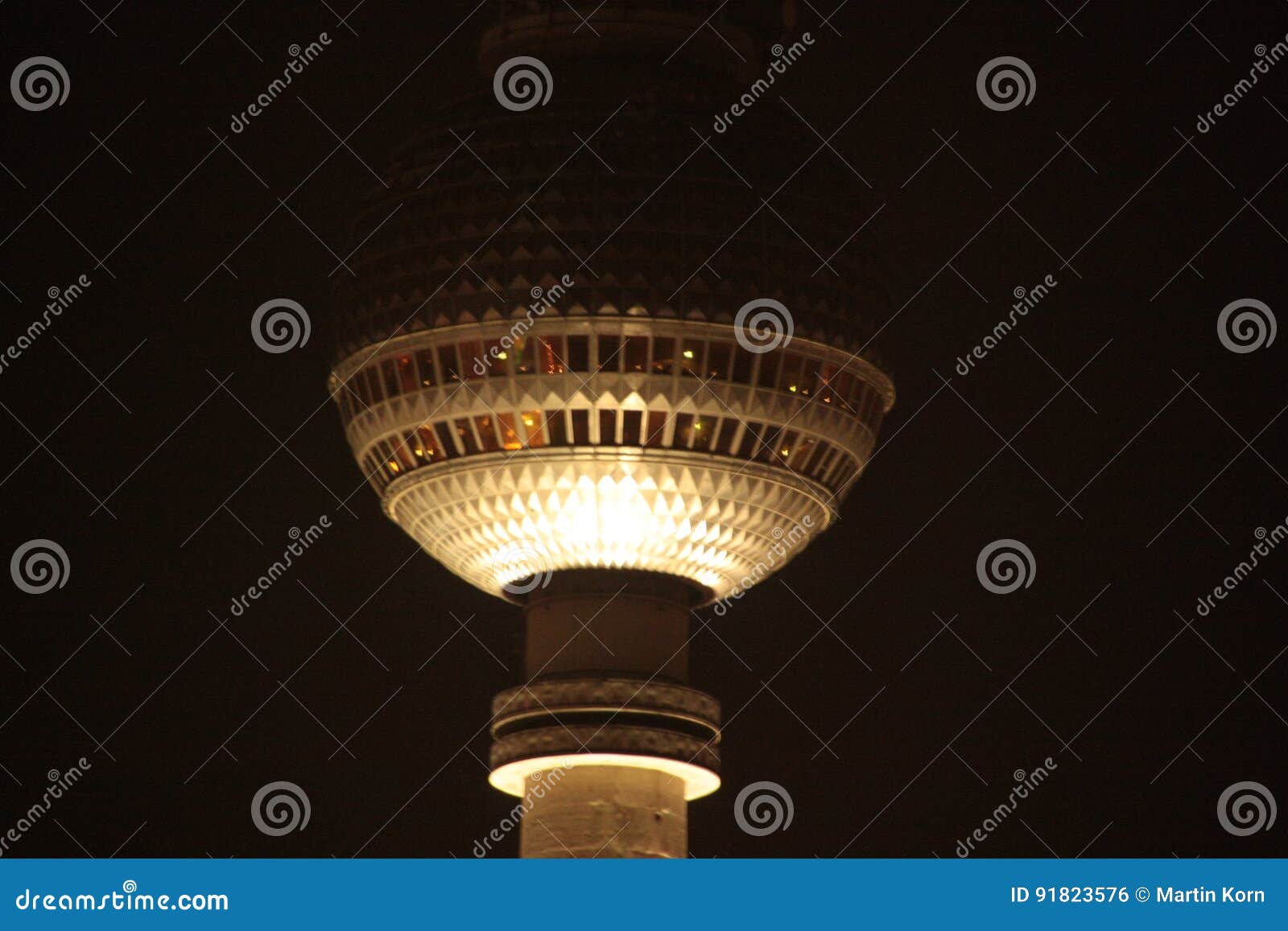 Berlin TV tower by night stock photo. Image of shot, berlin - 91823576
