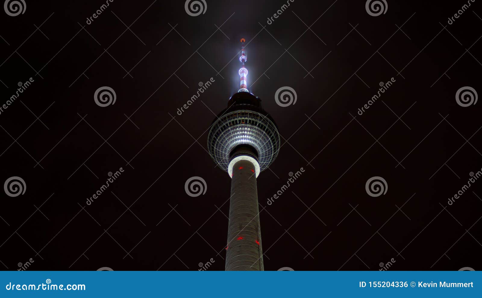 The Berlin TV Tower at Night Stock Photo - Image of east, skyline ...