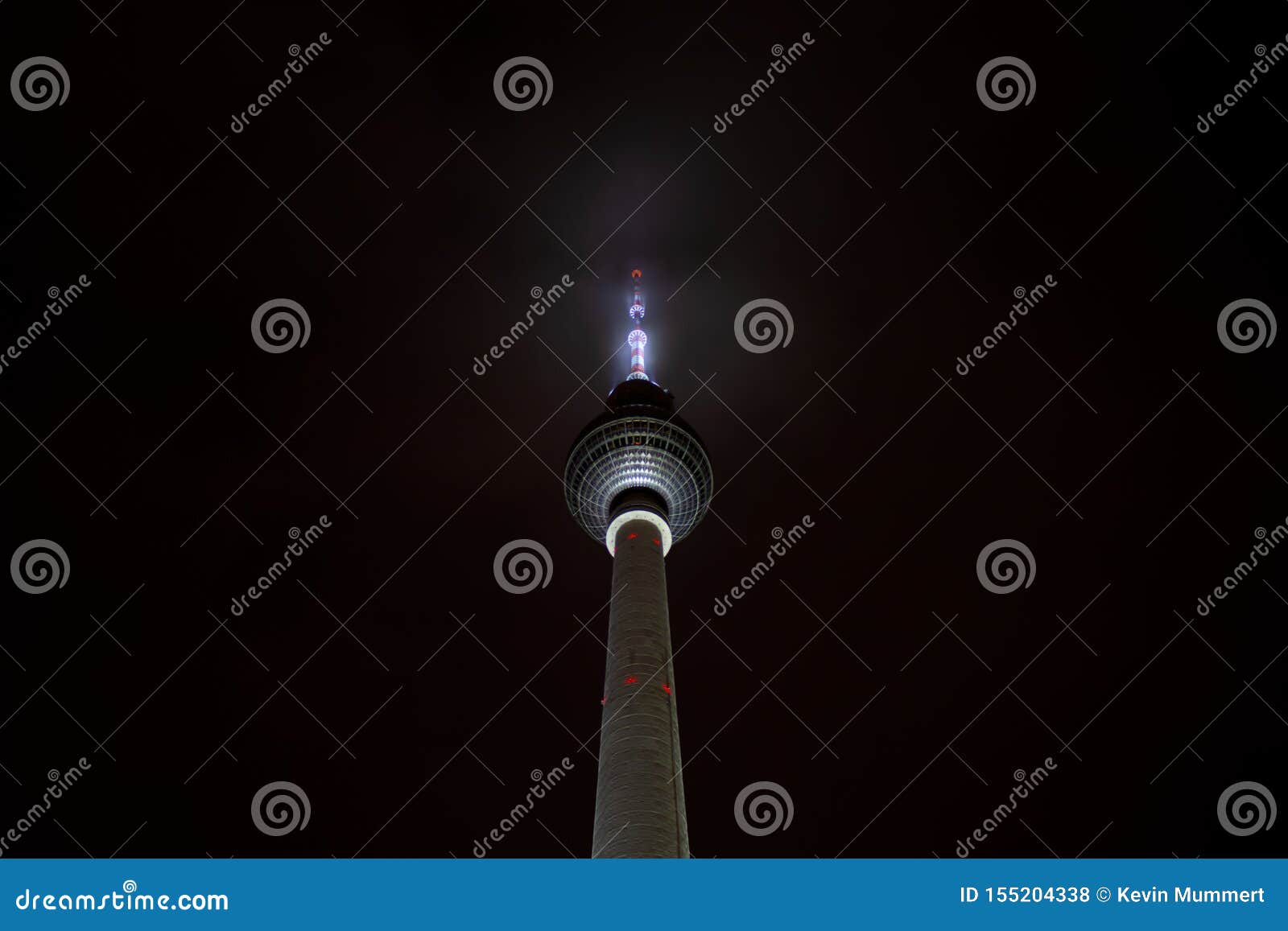 The Berlin TV Tower at Night Stock Photo - Image of city, evening ...