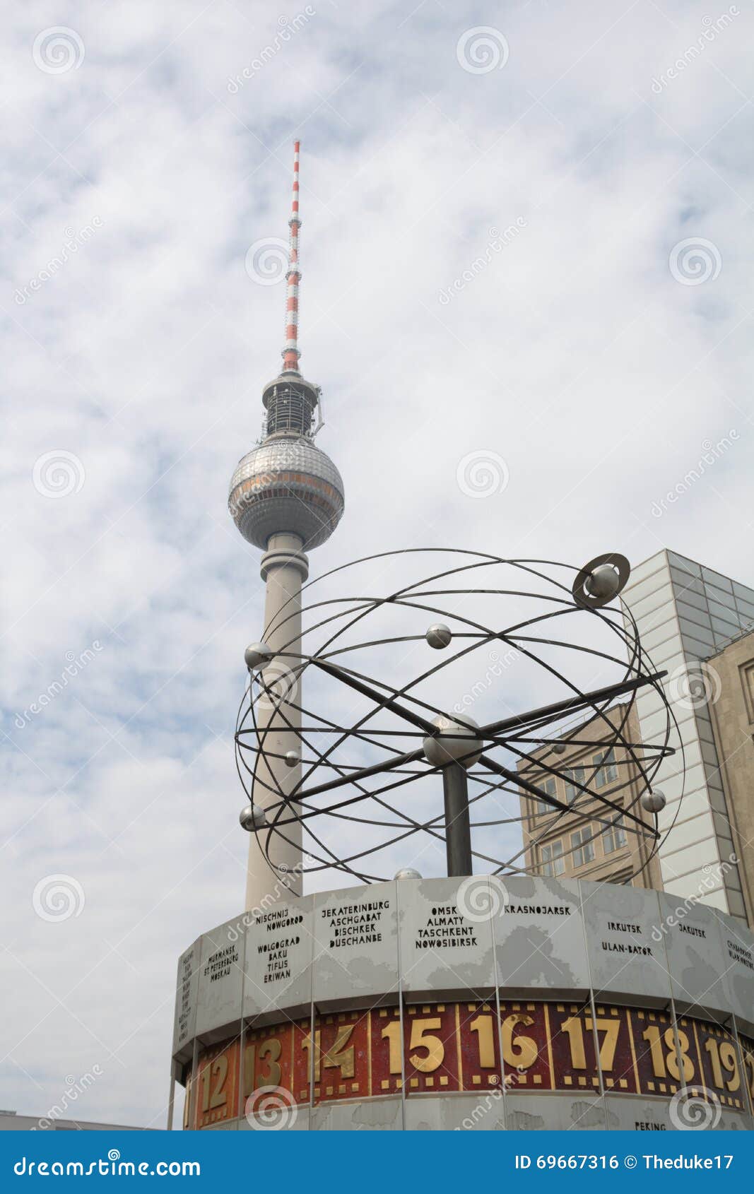 Berlin TV Tower with World Time Clock Editorial Photo - Image of ...