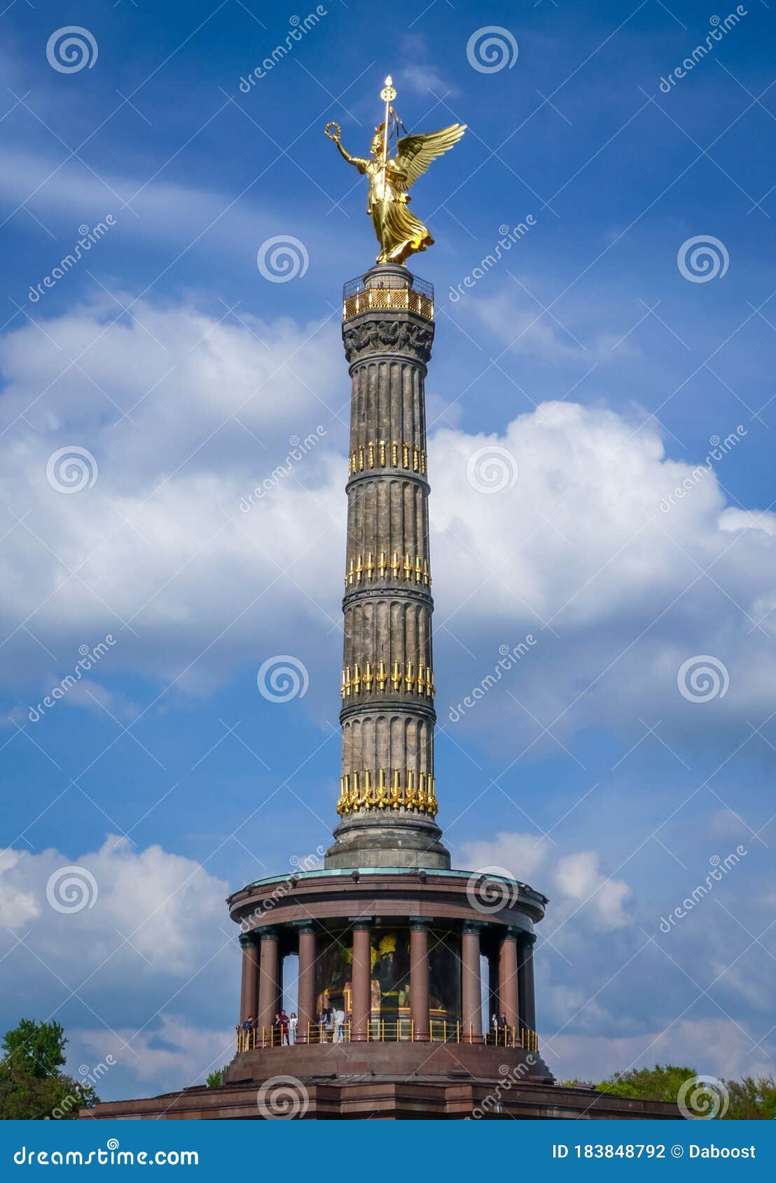 Berlin Victory Column, Germany Stock Photo - Image of angel, sunny ...