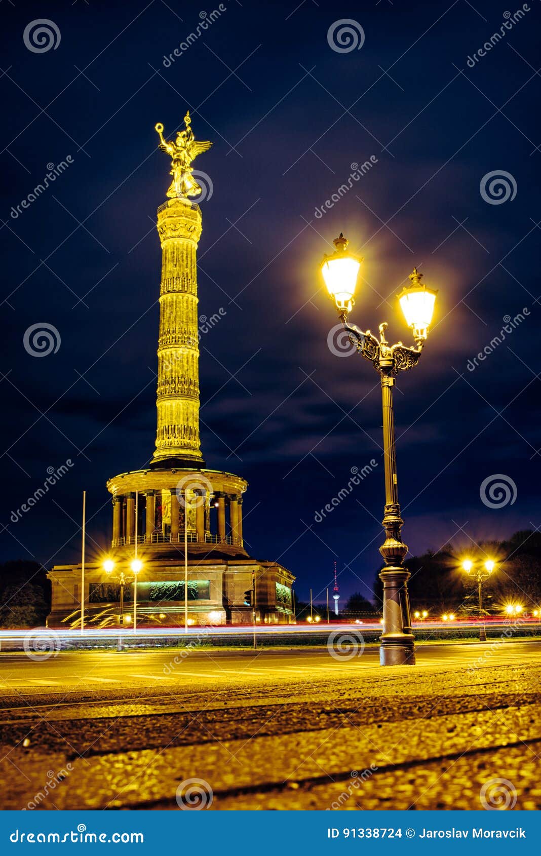 Berlin Victory Column, Germany Stock Photo - Image of exposure, berlin ...