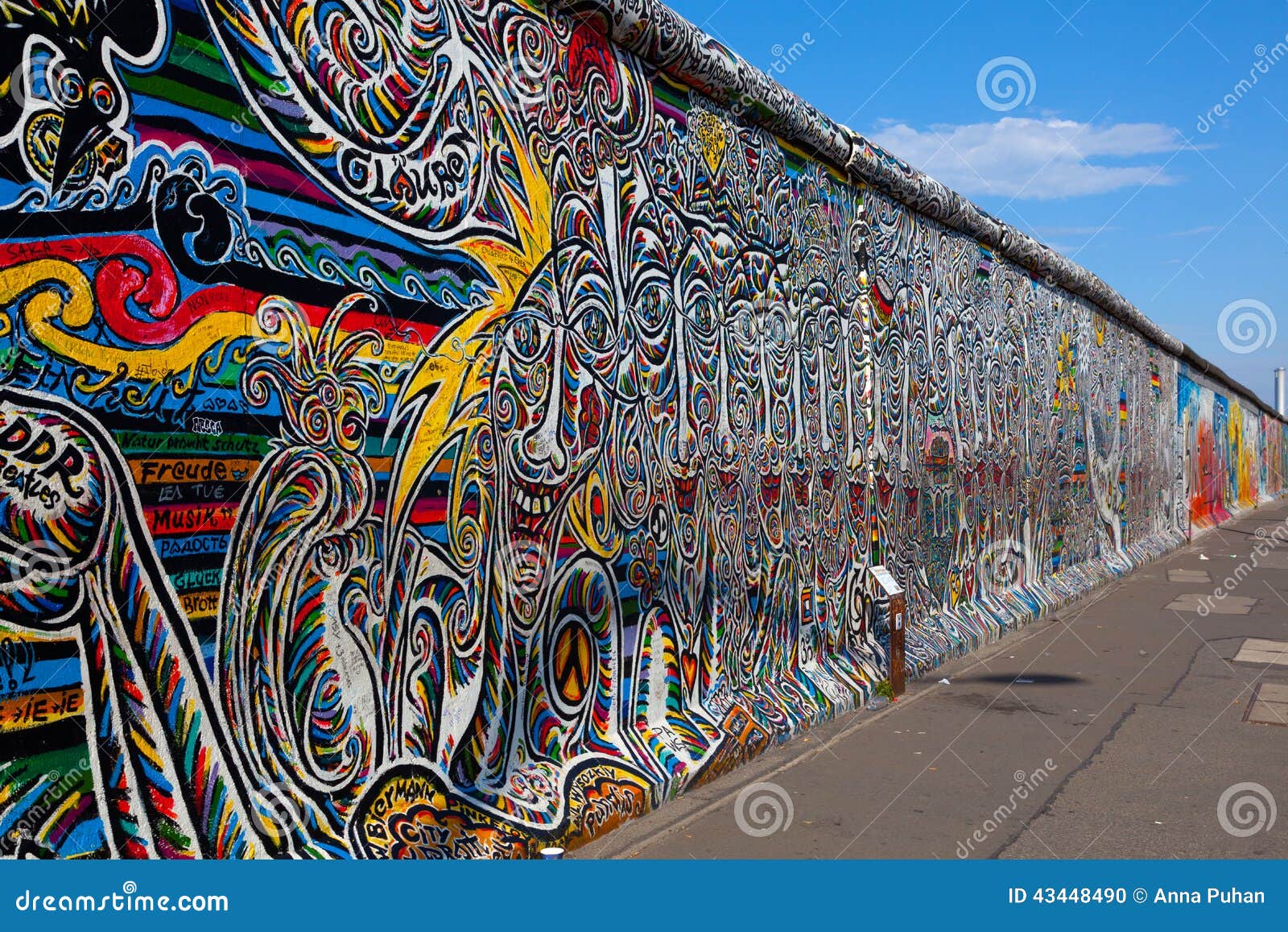 Berlin Wall, Berlin Germany. Editorial Image - Image of monument ...