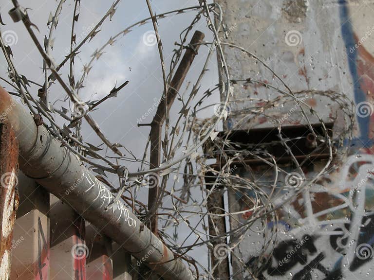 Berlin Wall Constantina Wire Stock Photo - Image of close, border: 1062446