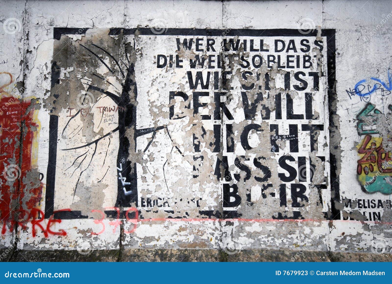 Berlin wall graffiti editorial stock photo. Image of berlin - 7679923