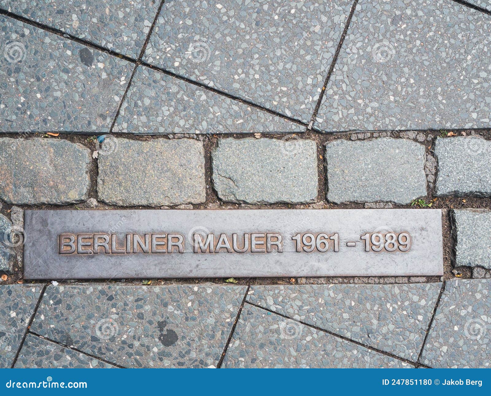 Berlin Wall Sign on the Street, Berliner Mauer Editorial Image - Image ...