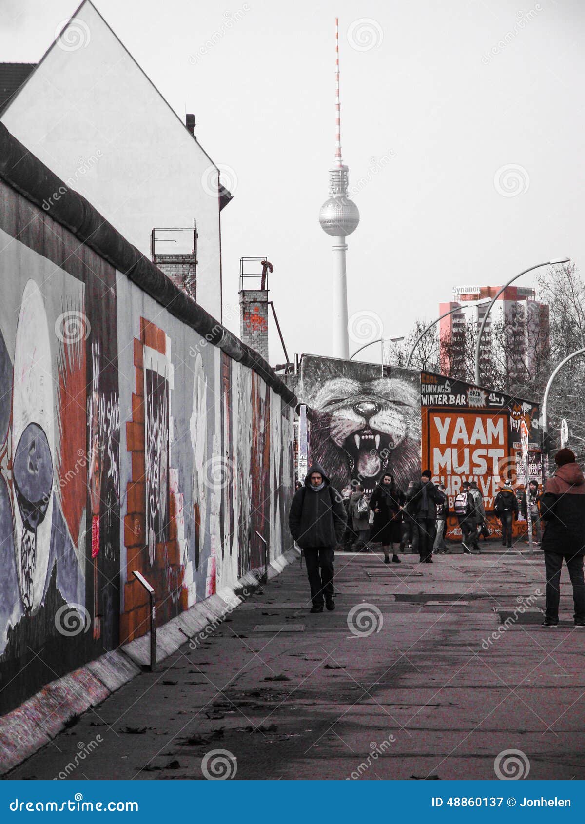 Berlin Wall editorial photography. Image of east, cold - 48860137