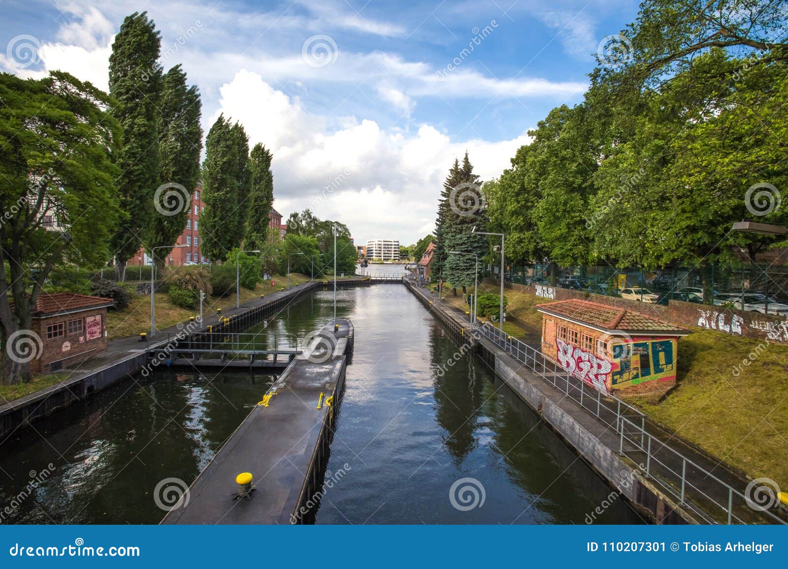 A Berlin Water Channel and the Spree River Editorial Photo - Image of ...