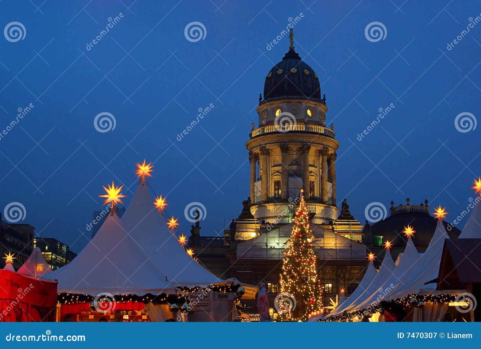 Berlin-Weihnachtsmarkt Gendarmenmarkt Stockbild - Bild von kathedrale ...