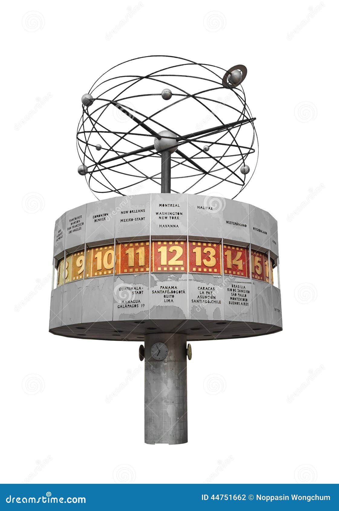 Berlin-Weltuhr redaktionelles stockfotografie. Bild von grenzstein ...