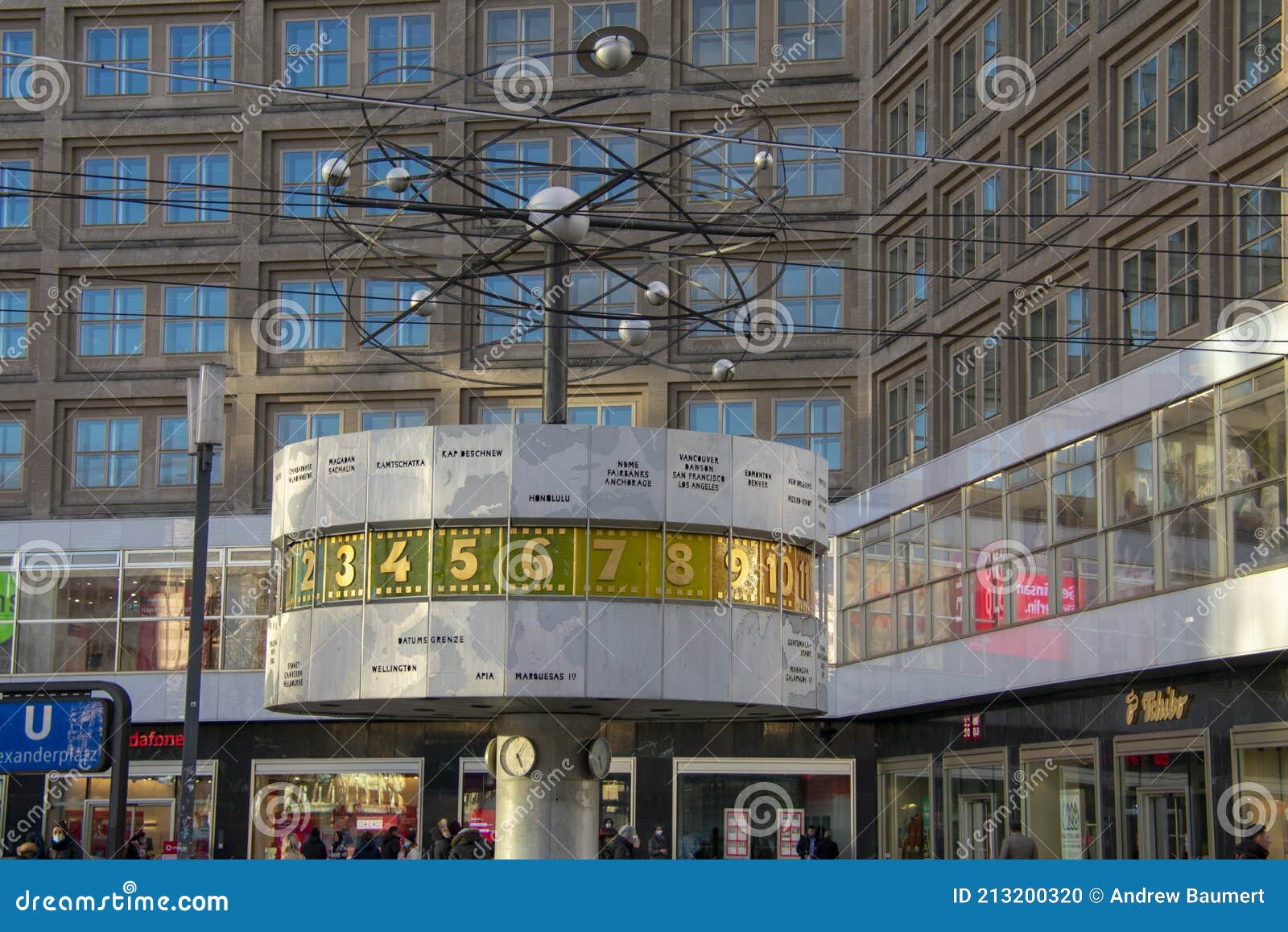 Berlin World Time Clock Landscape in Alexanderplatz MItte Berlin ...