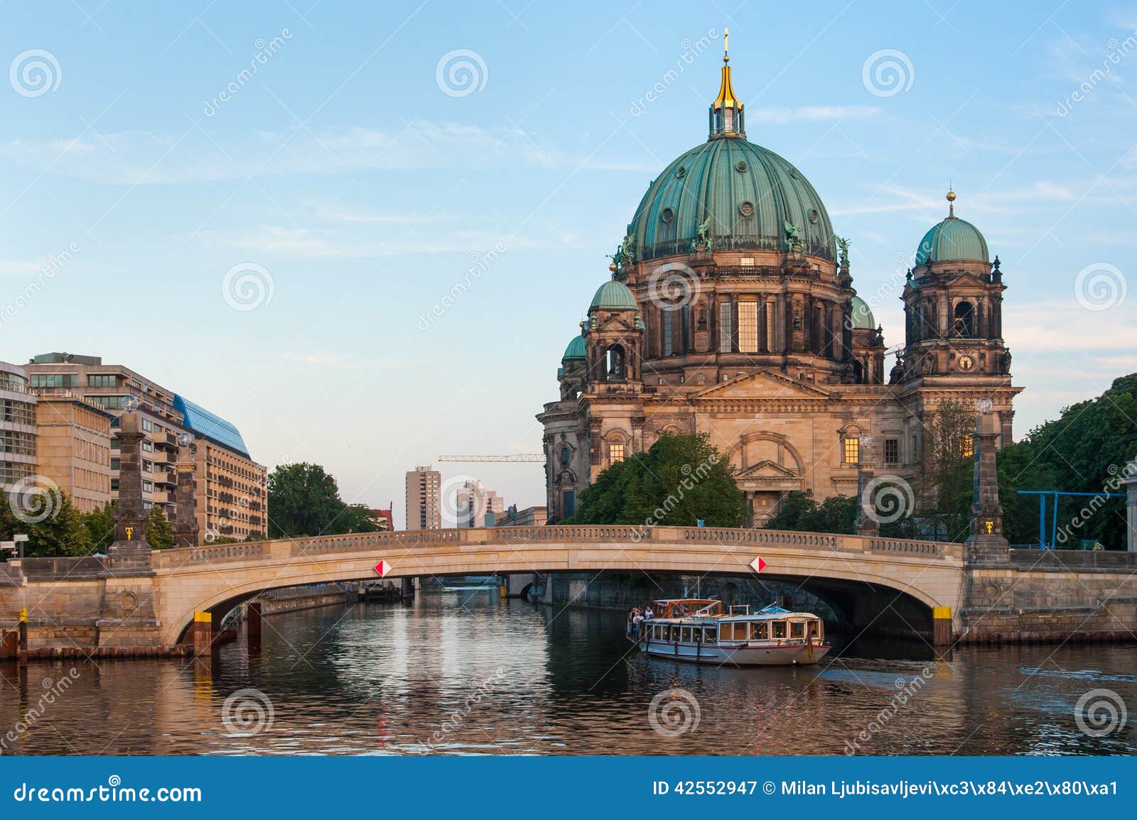 Berliner Dom and River Spree in Berlin Stock Image - Image of river ...
