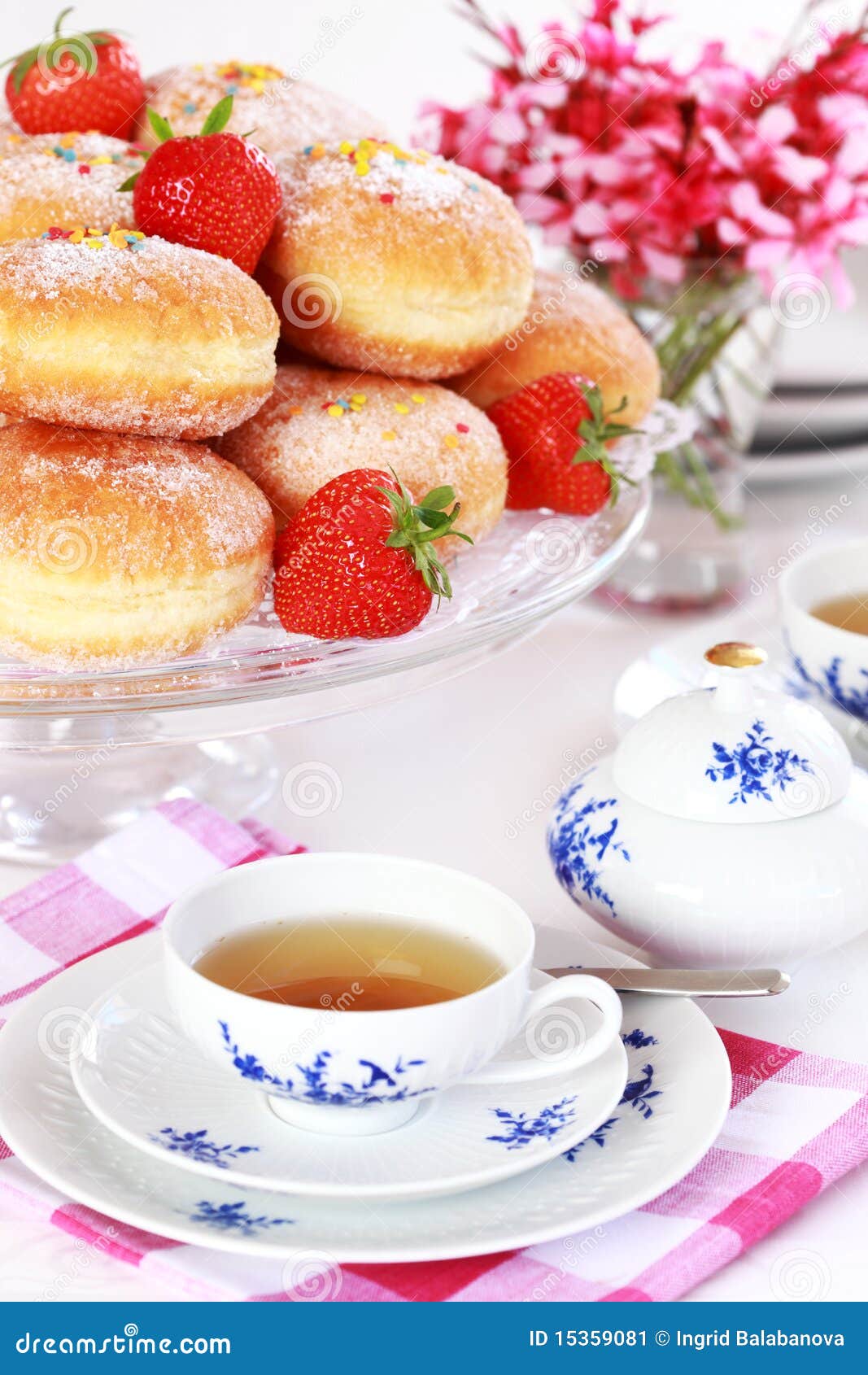 Berliner - Doughnut Filled with Strawberry Jam Stock Image - Image of ...