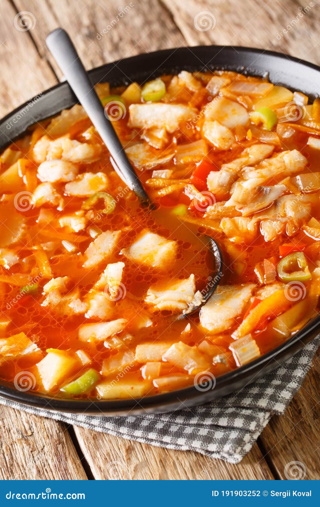 Bermuda Fish Chowder Closeup In The Plate. Vertical Stock Photography ...