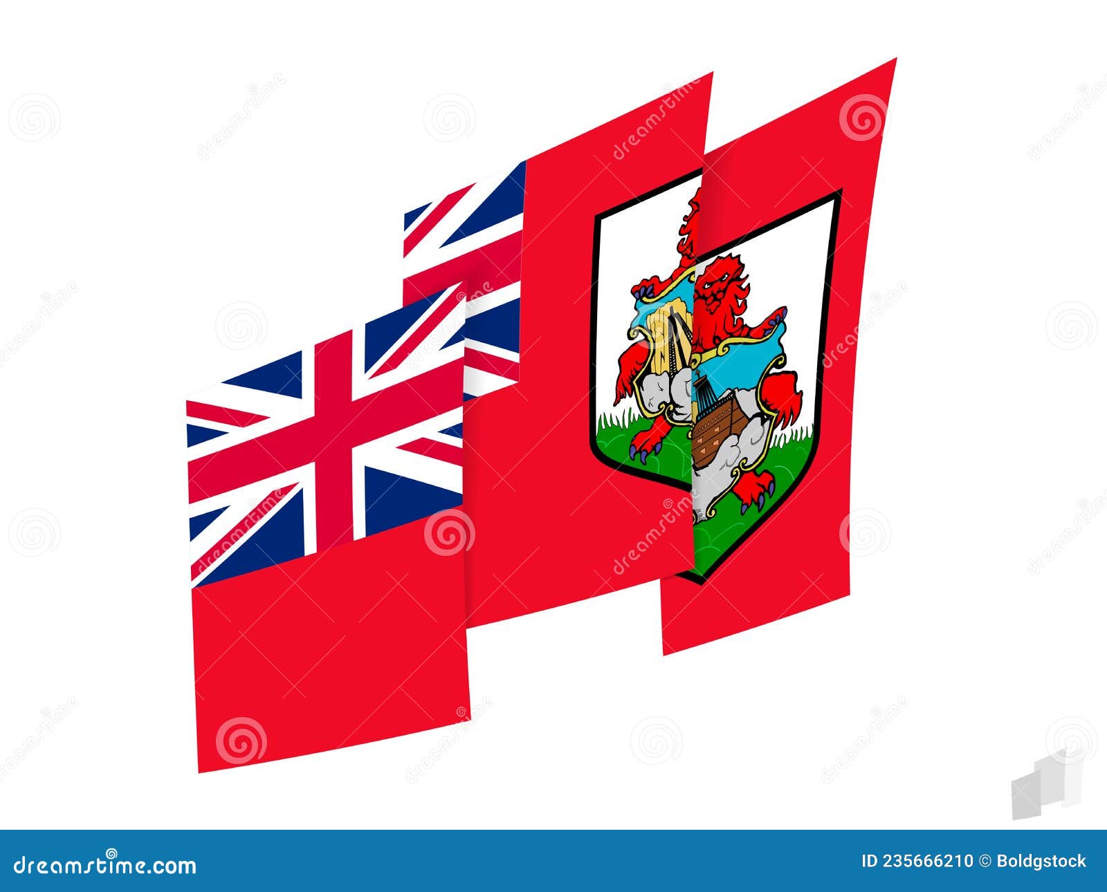 Modern Map - Bermuda With Parishes Colored BM Stock Illustration ...