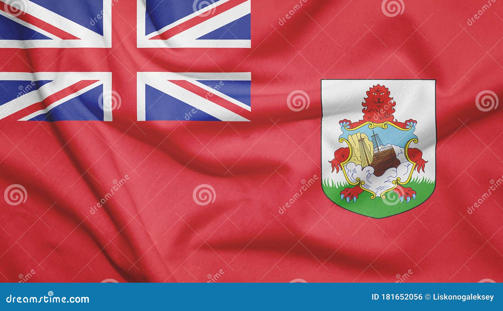 Bermuda Flag with Fabric Texture Stock Illustration - Illustration of ...