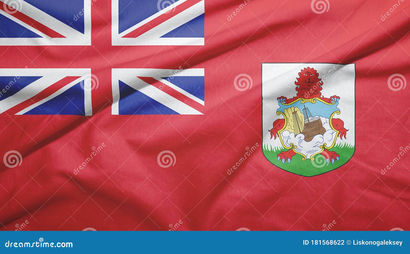 Bermuda Flag With Fabric Texture Stock Photo | CartoonDealer.com #181568622