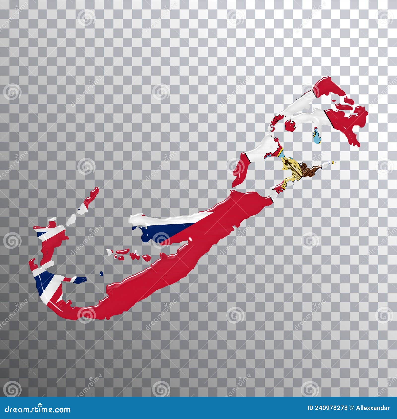 Bermuda Map On Png Or Transparent Background.Symbol Of Bermuda.Vector ...