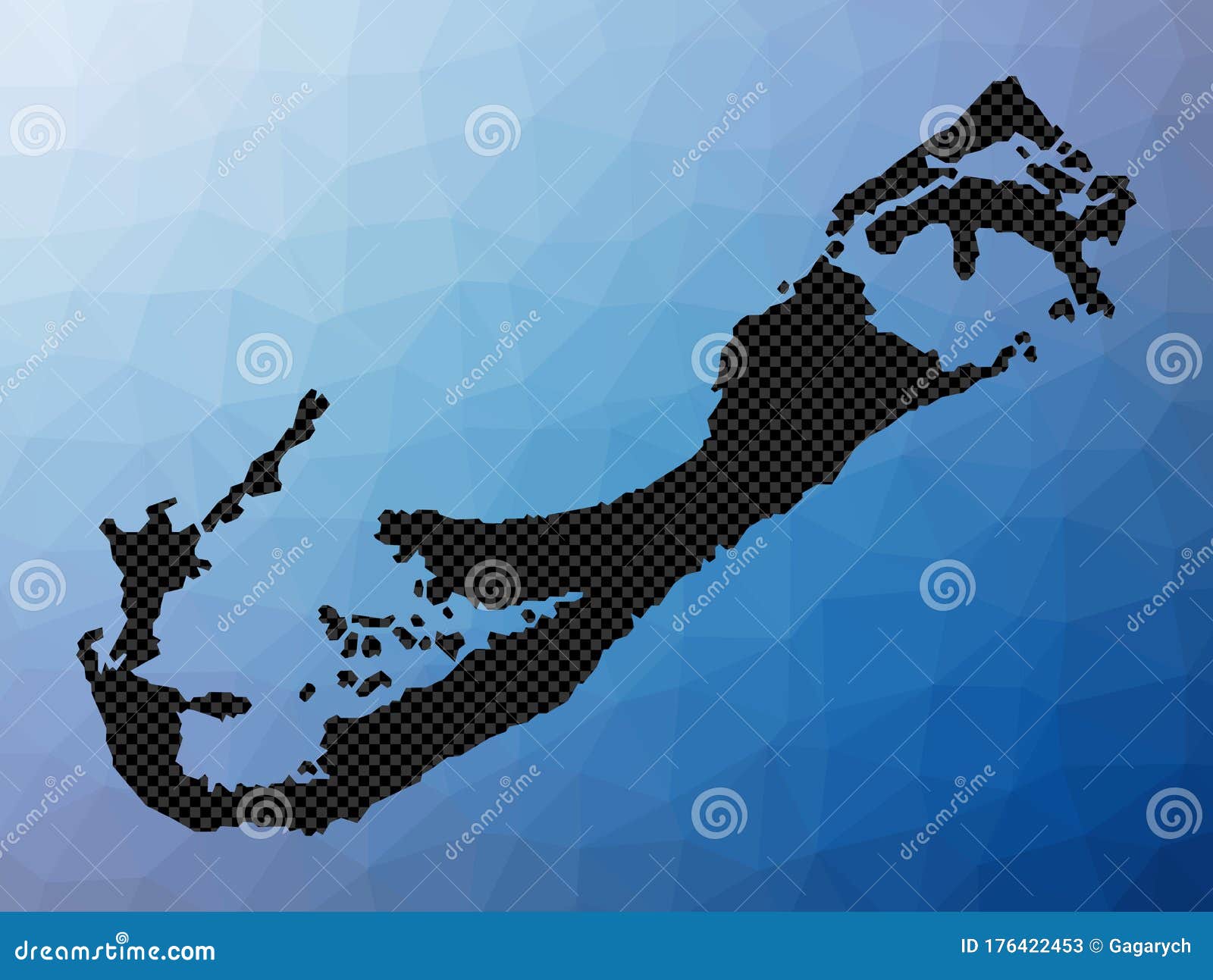 Bermuda geometric map. stock vector. Illustration of design - 176422453