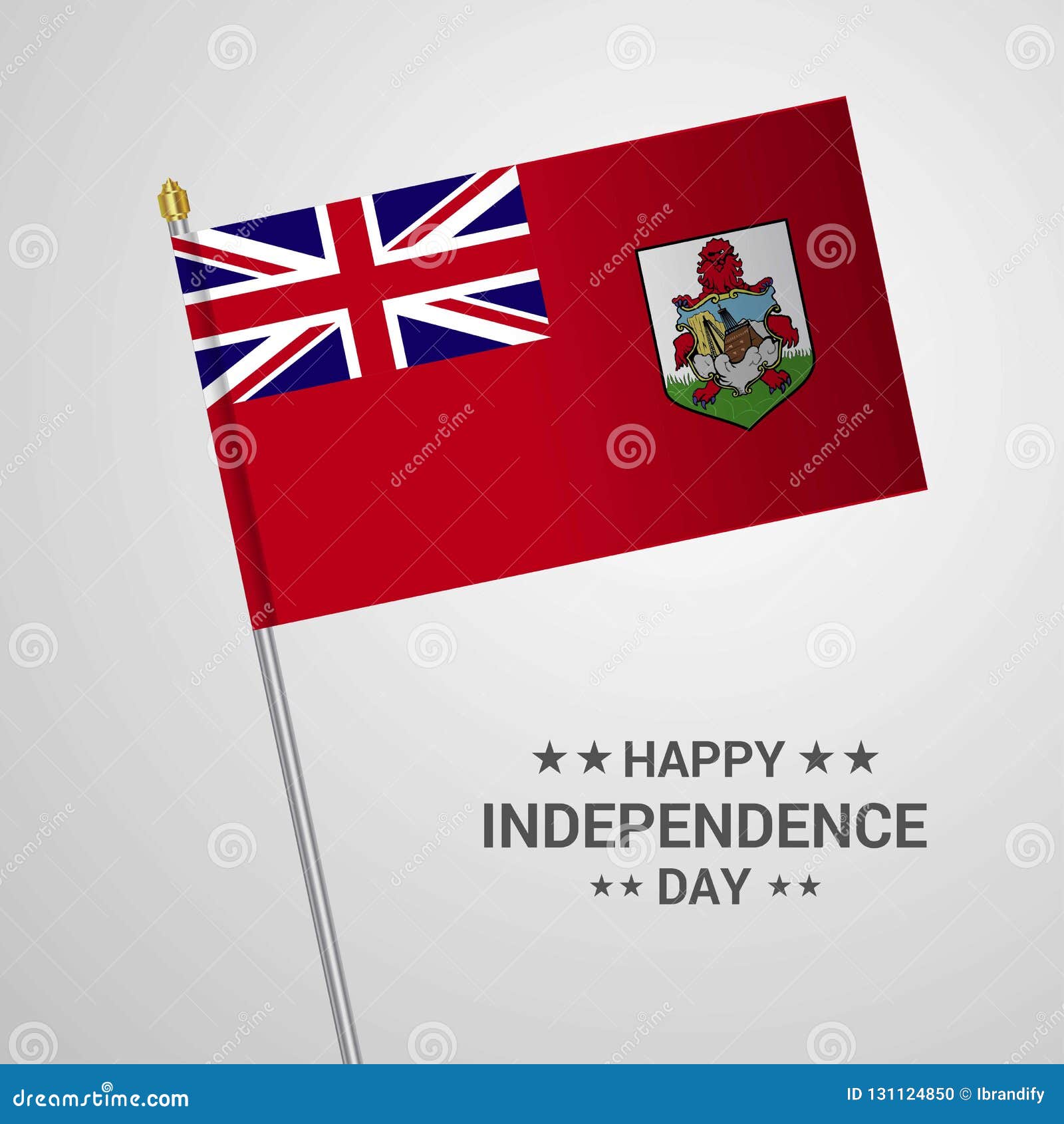 Bermuda Independence Day Typographic Design with Flag Vector Stock ...