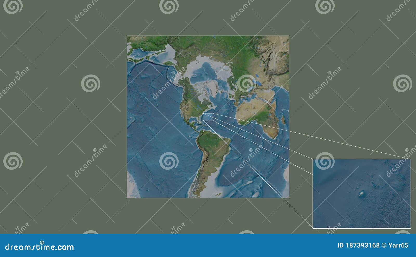 Bermuda - Satellite. Area Extracted Stock Illustration - Illustration ...