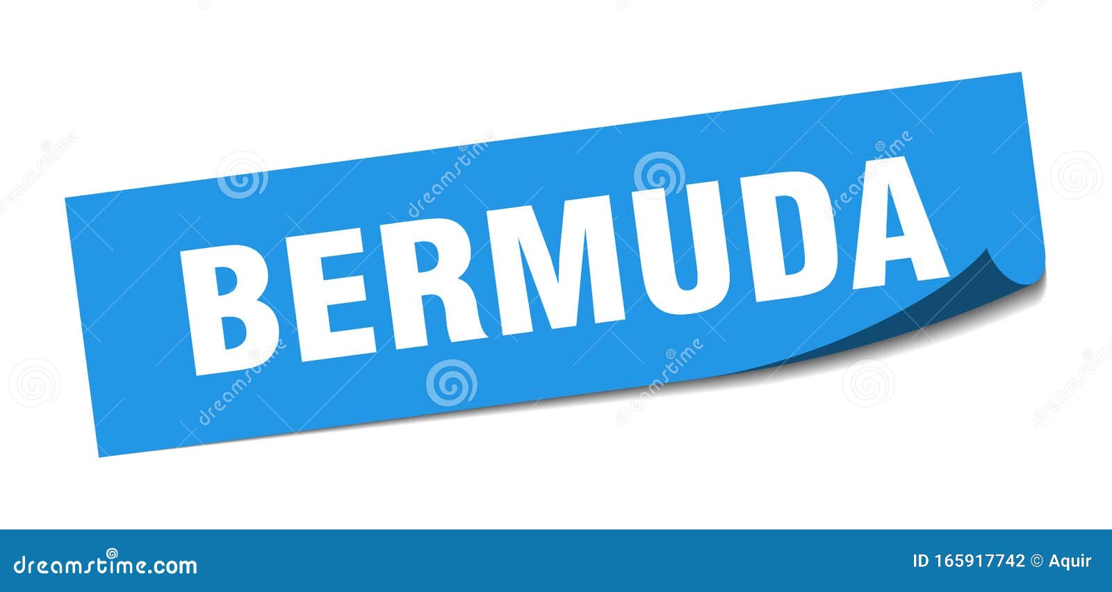 Bermuda Sticker. Bermuda Square Peeler Sign Stock Vector - Illustration ...