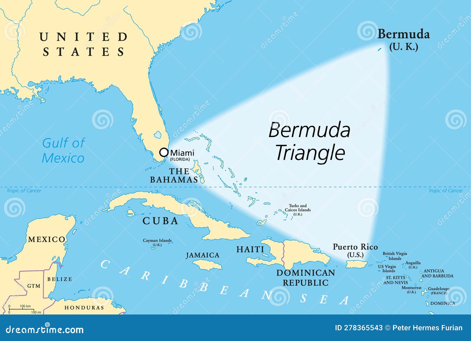 The Bermuda Triangle or Also Devils Triangle, Political Map Stock ... The Bermuda Triangle or Also Devils Triangle, Political Map Stock ...