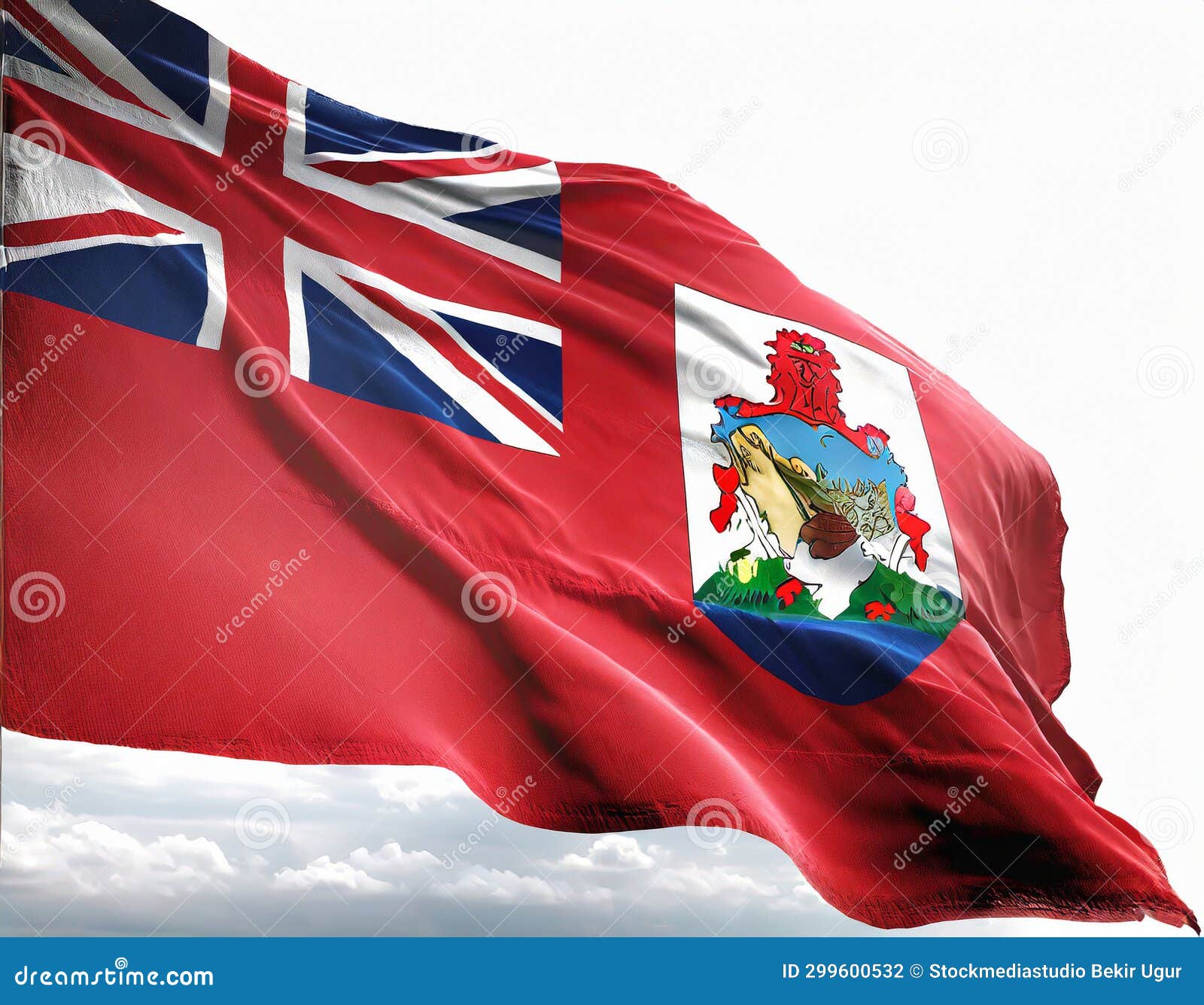 Bermuda Waving Flag stock illustration. Illustration of nation - 299600532