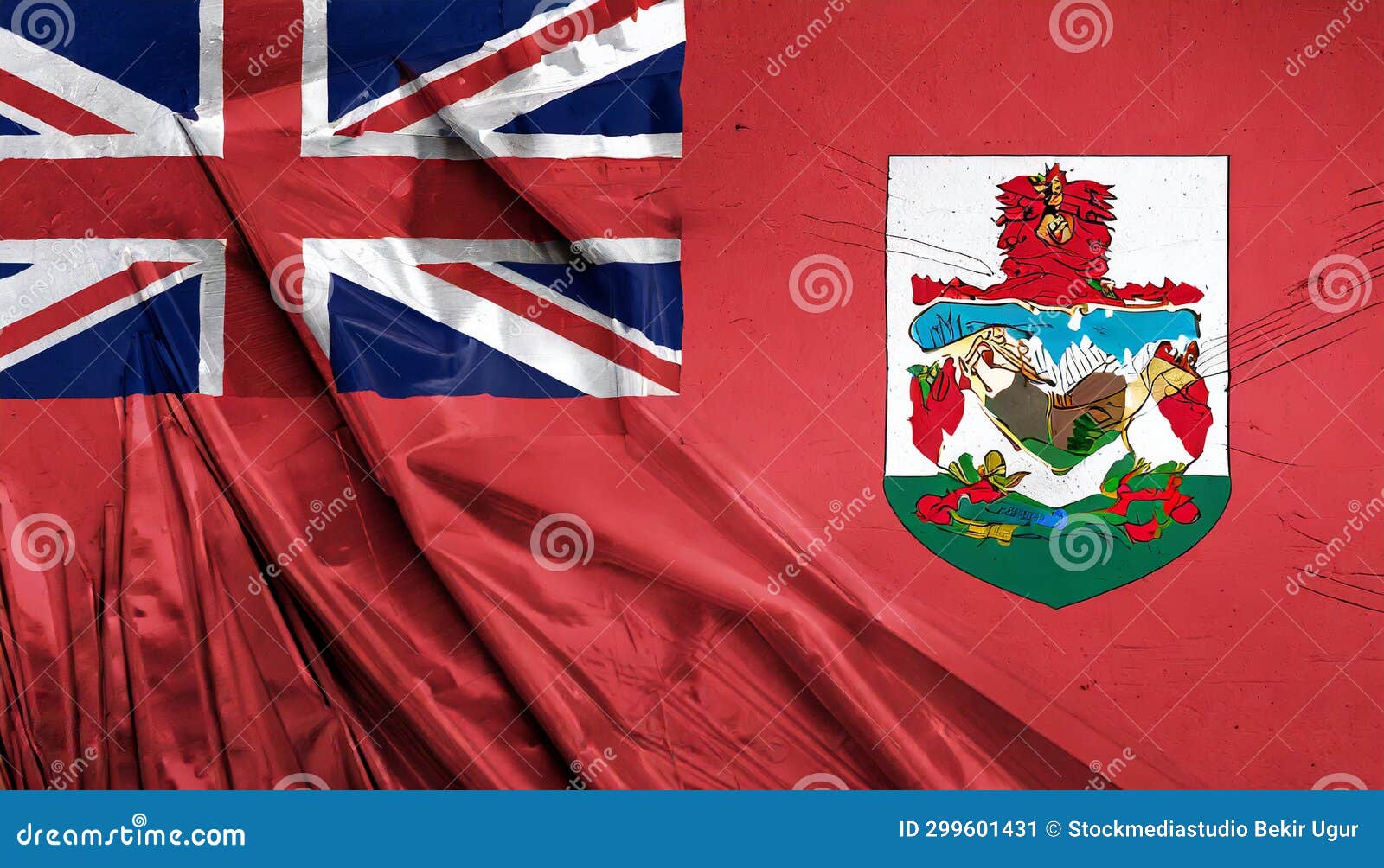 Bermuda Waving Flag stock illustration. Illustration of patriotism ...