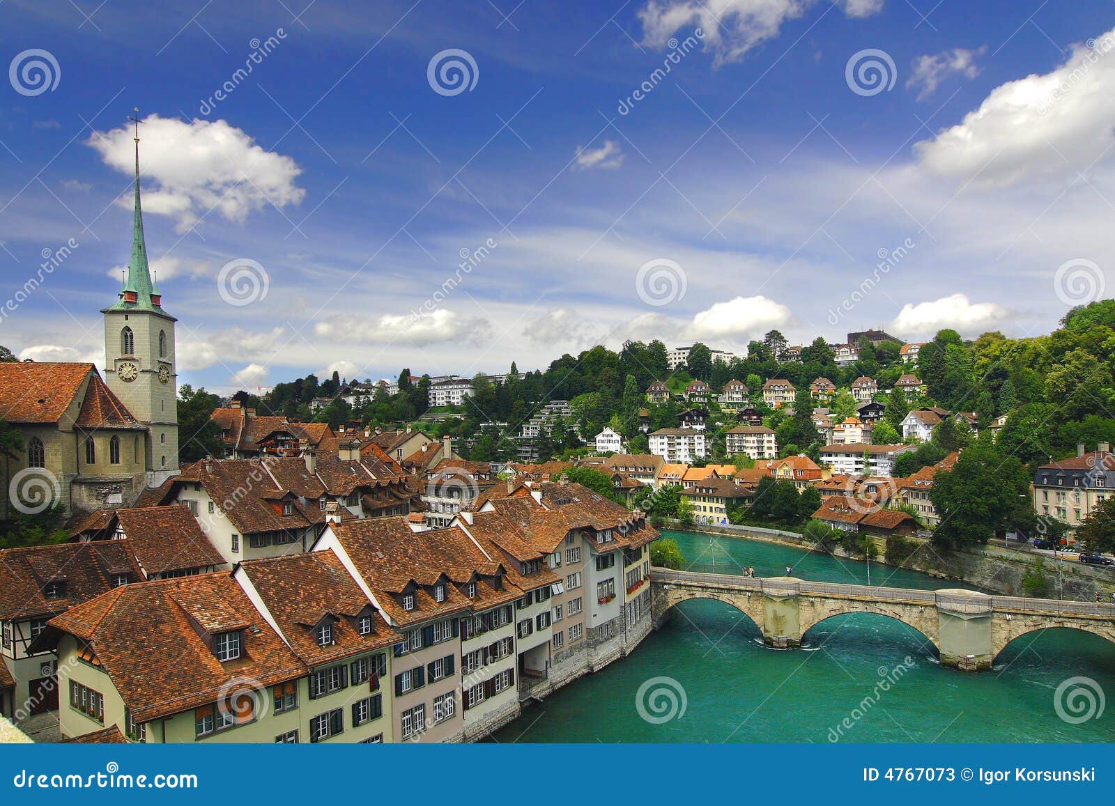 Bern stock image. Image of bridge, blue, travel, switzerland - 4767073