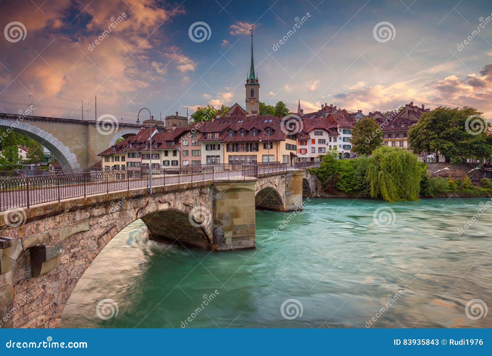 Bern. stock image. Image of district, cityscape, river - 83935843