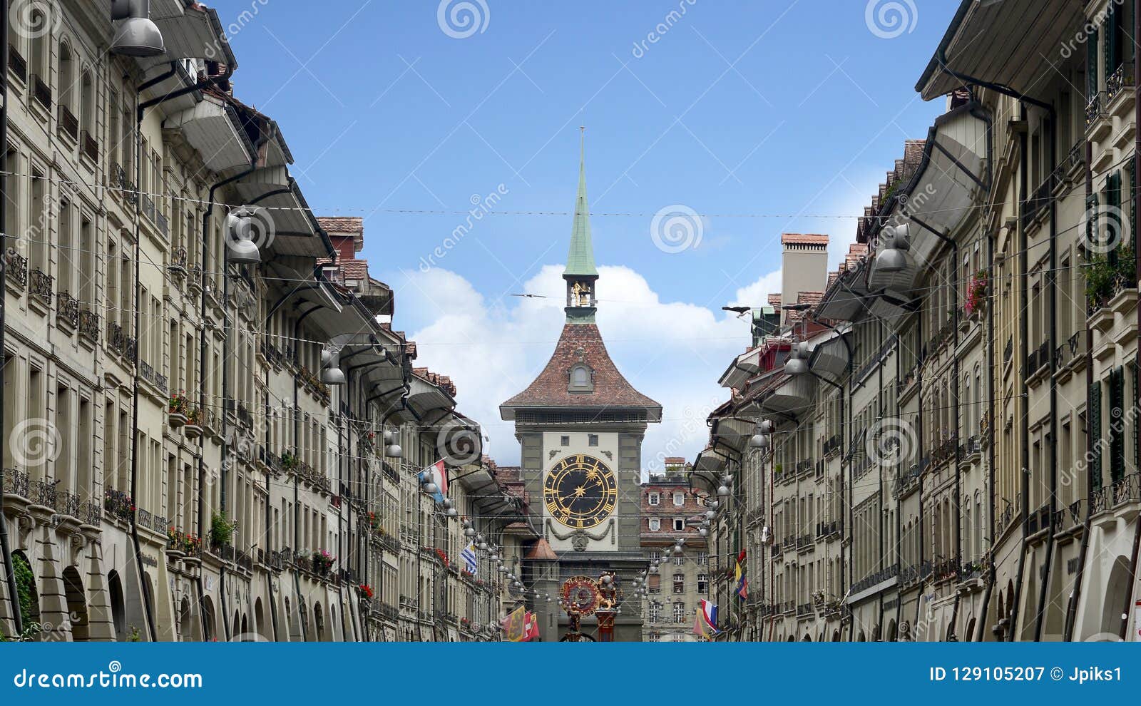 Bern Clock tower stock image. Image of medieval, historic - 129105207