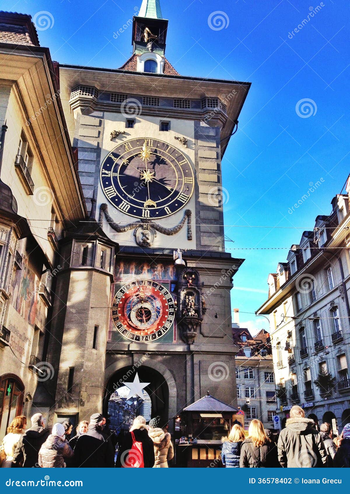 Bern clock tower editorial photography. Image of tower - 36578402