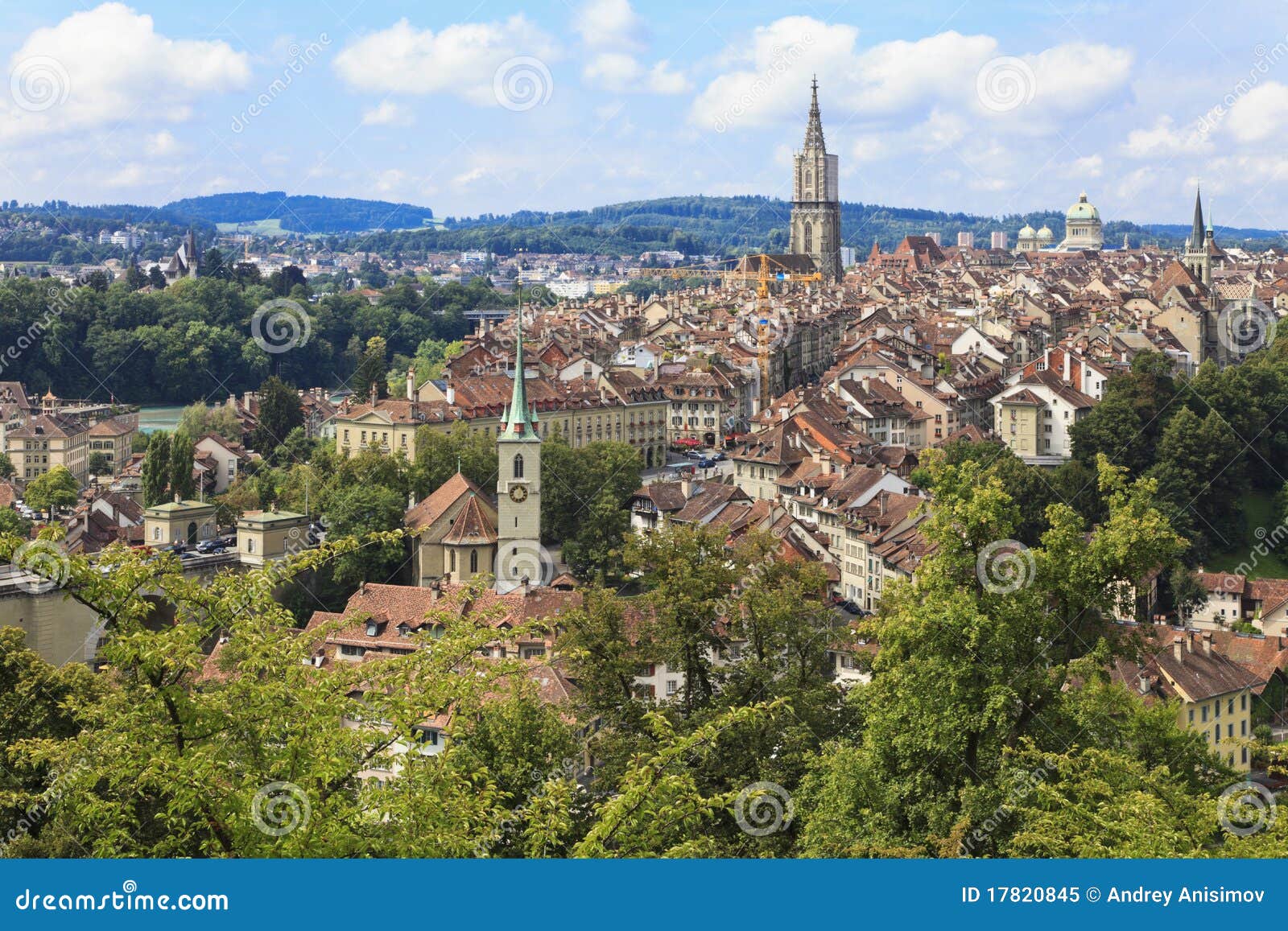 Bern, De Hoofdstad Van Zwitserland. Stock Afbeelding - Image of gebouw ...