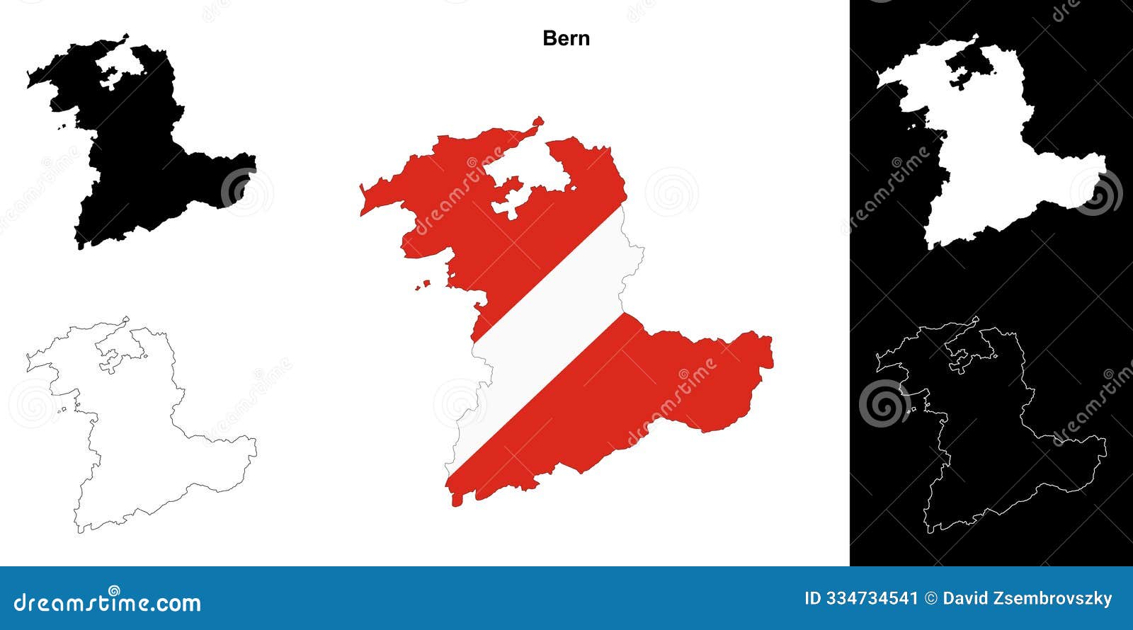 Bern Outline Map Cartoon Vector | CartoonDealer.com #334734541