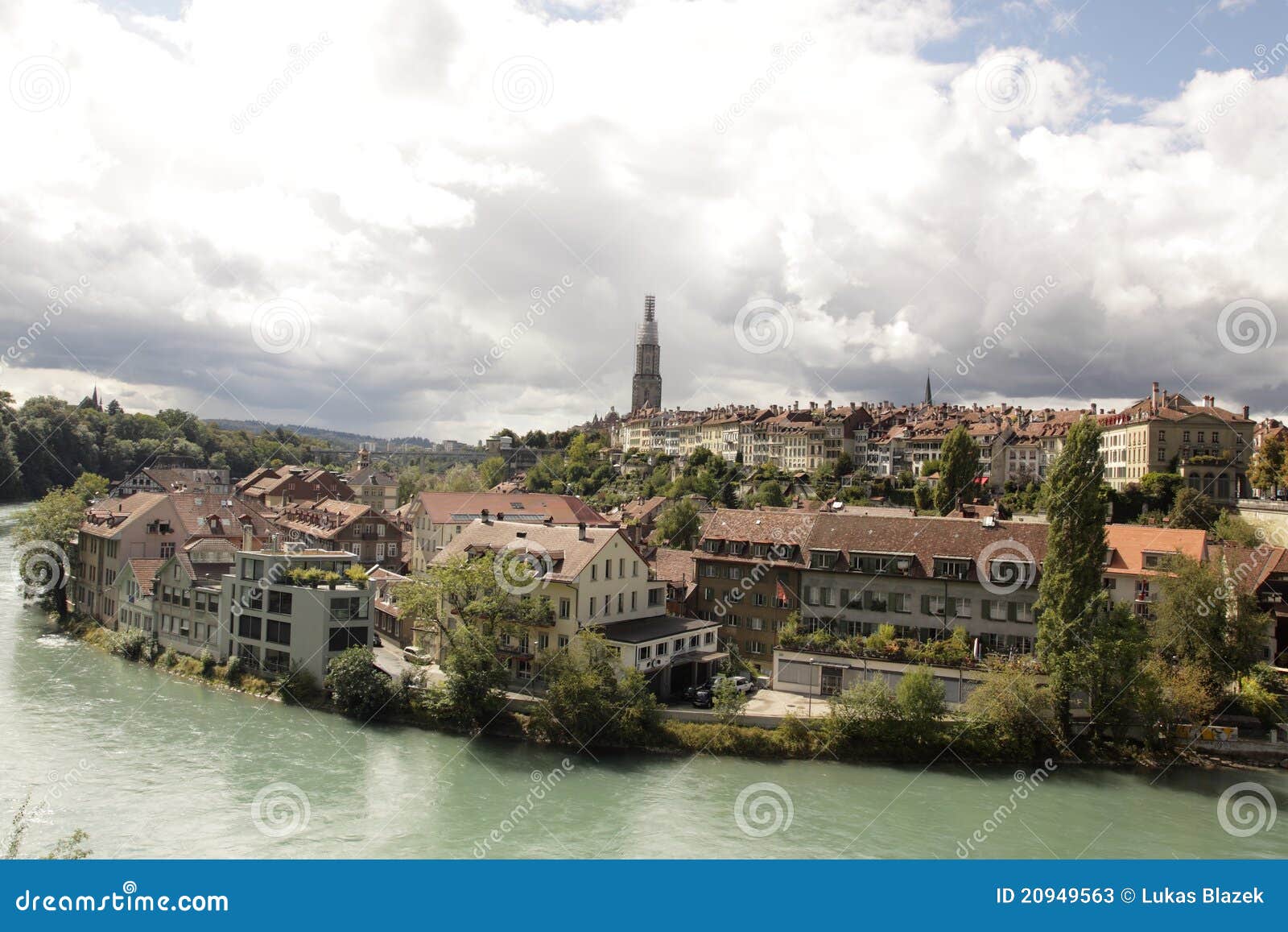 Bern scenery stock image. Image of building, city, cathedral - 20949563