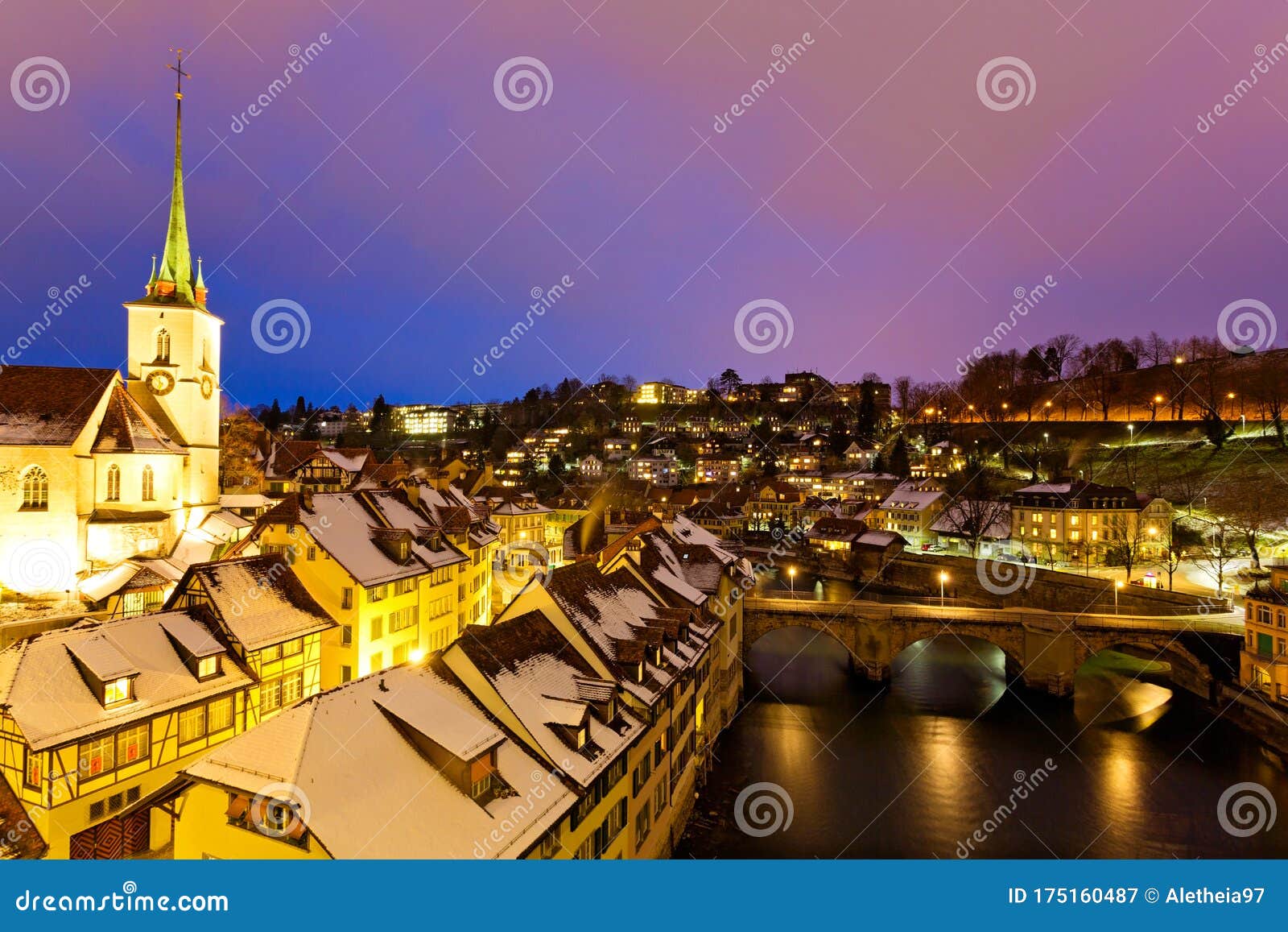 Ancient City of Bern in Winter, Switzerland Stock Image - Image of ...