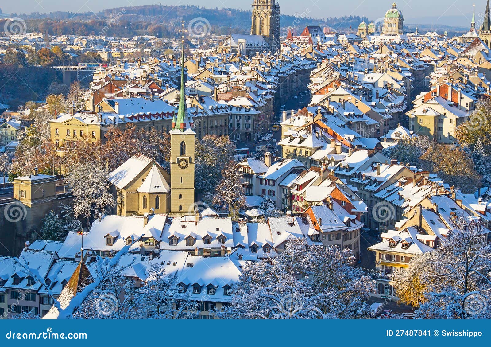 Bern in winter stock image. Image of pavement, canal - 27487841