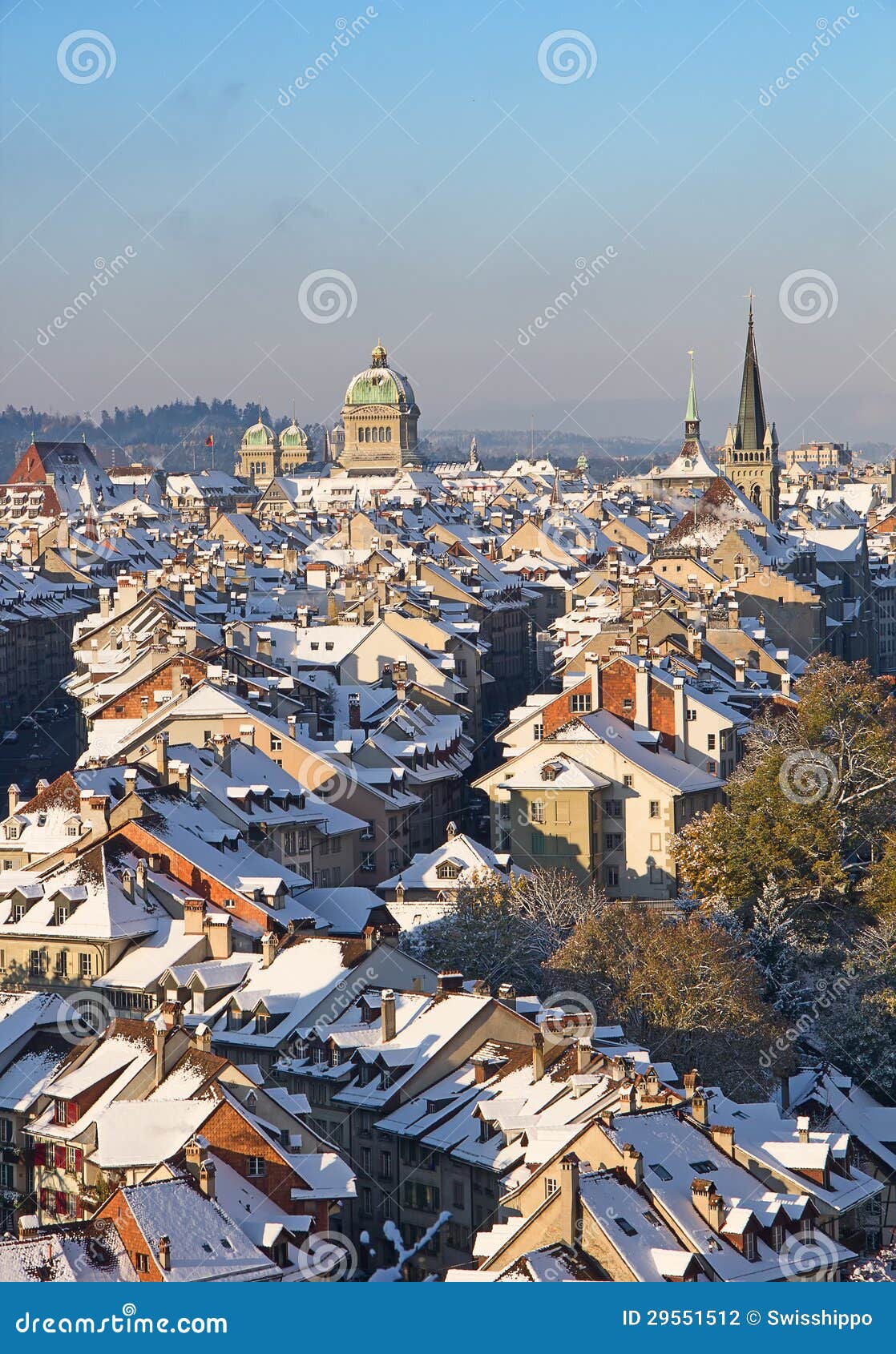 Bern in winter stock photo. Image of center, bern, cathedral - 29551512