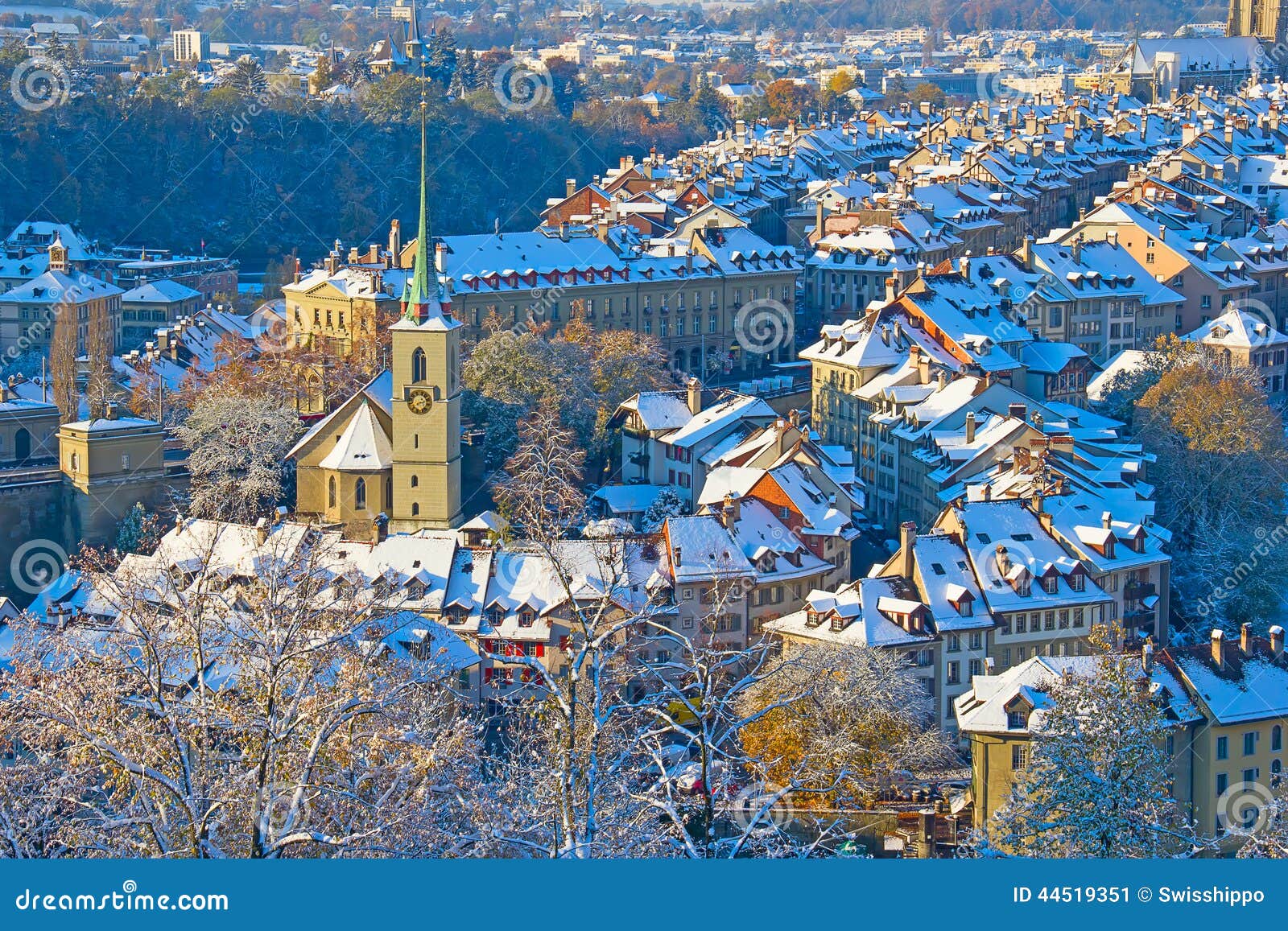 Bern in winter stock image. Image of clock, city, bern - 44519351