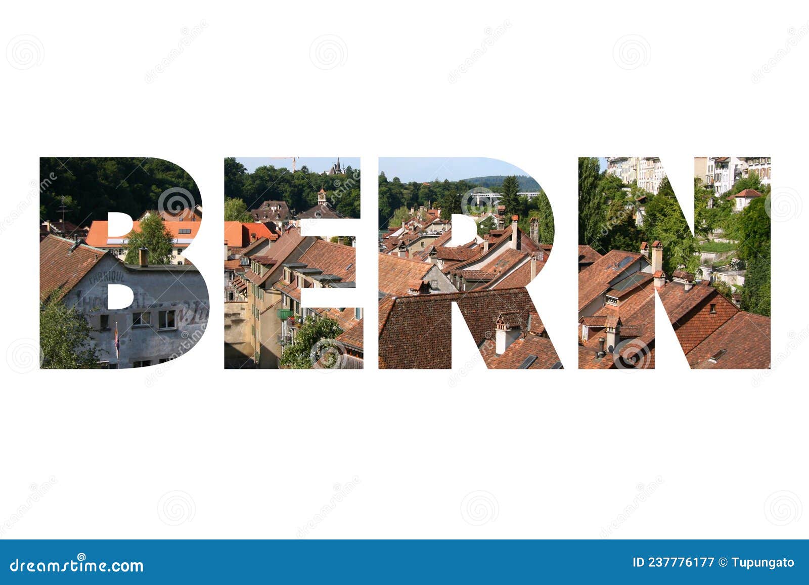 Bern word sign stock illustration. Illustration of collage - 237776177