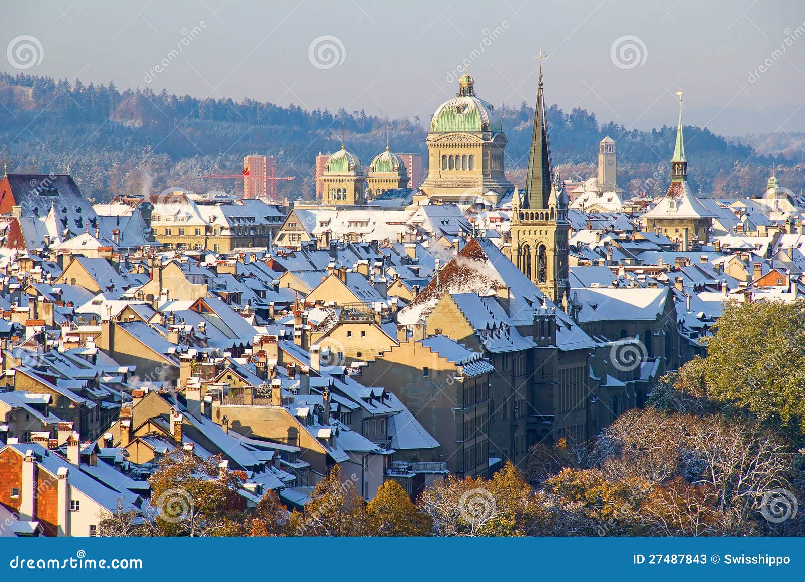 Berna en invierno imagen de archivo. Imagen de viejo - 27487843