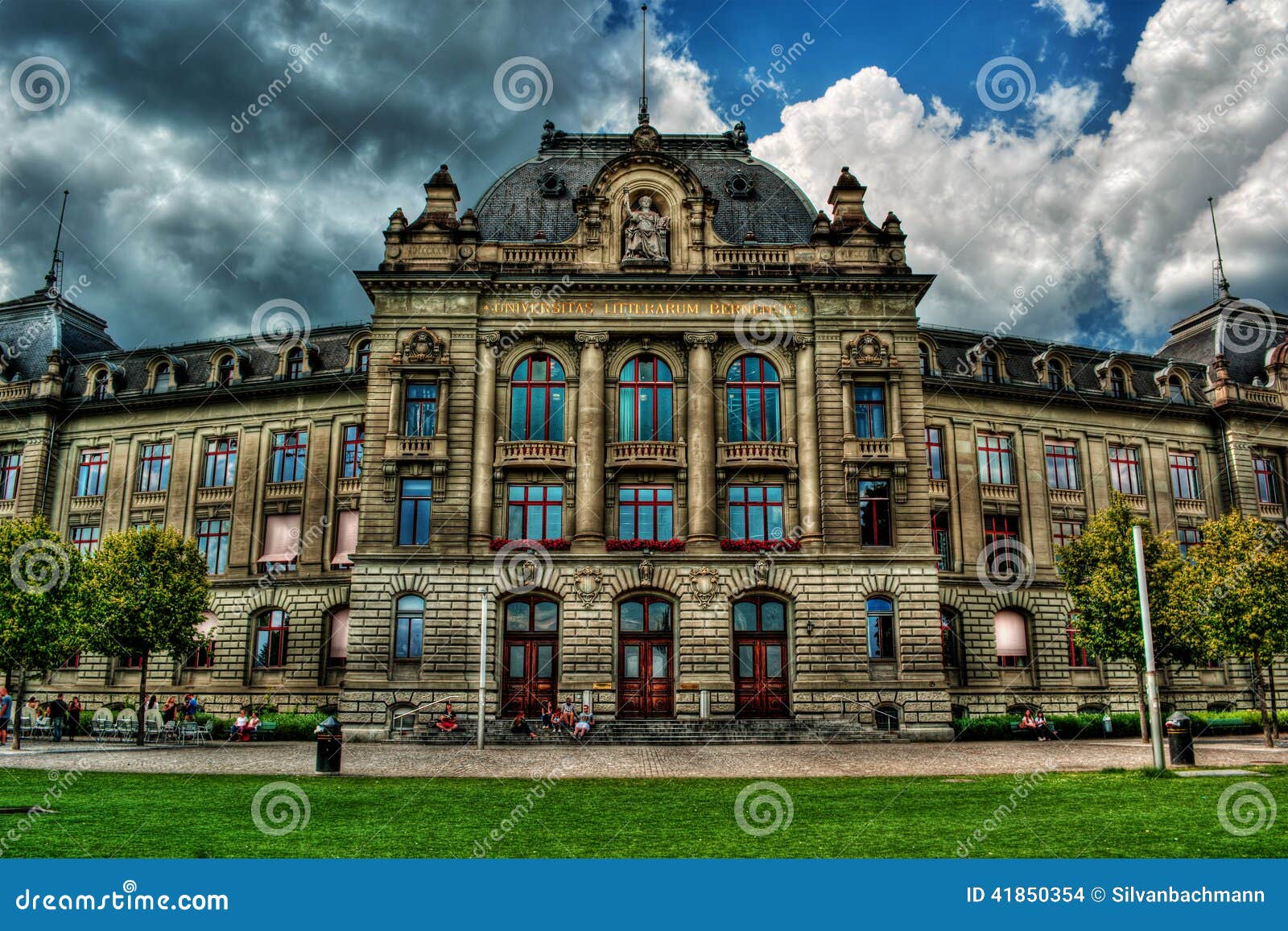 Berne University HDR editorial stock image. Image of clouds - 41850354