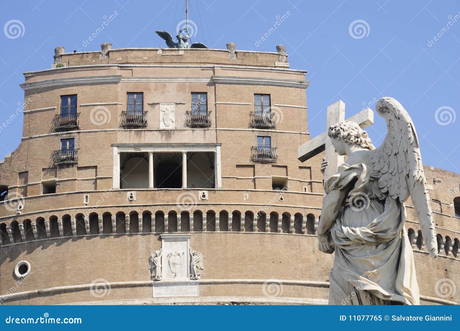 Bernini Angel statue stock image. Image of building, marble - 11077765