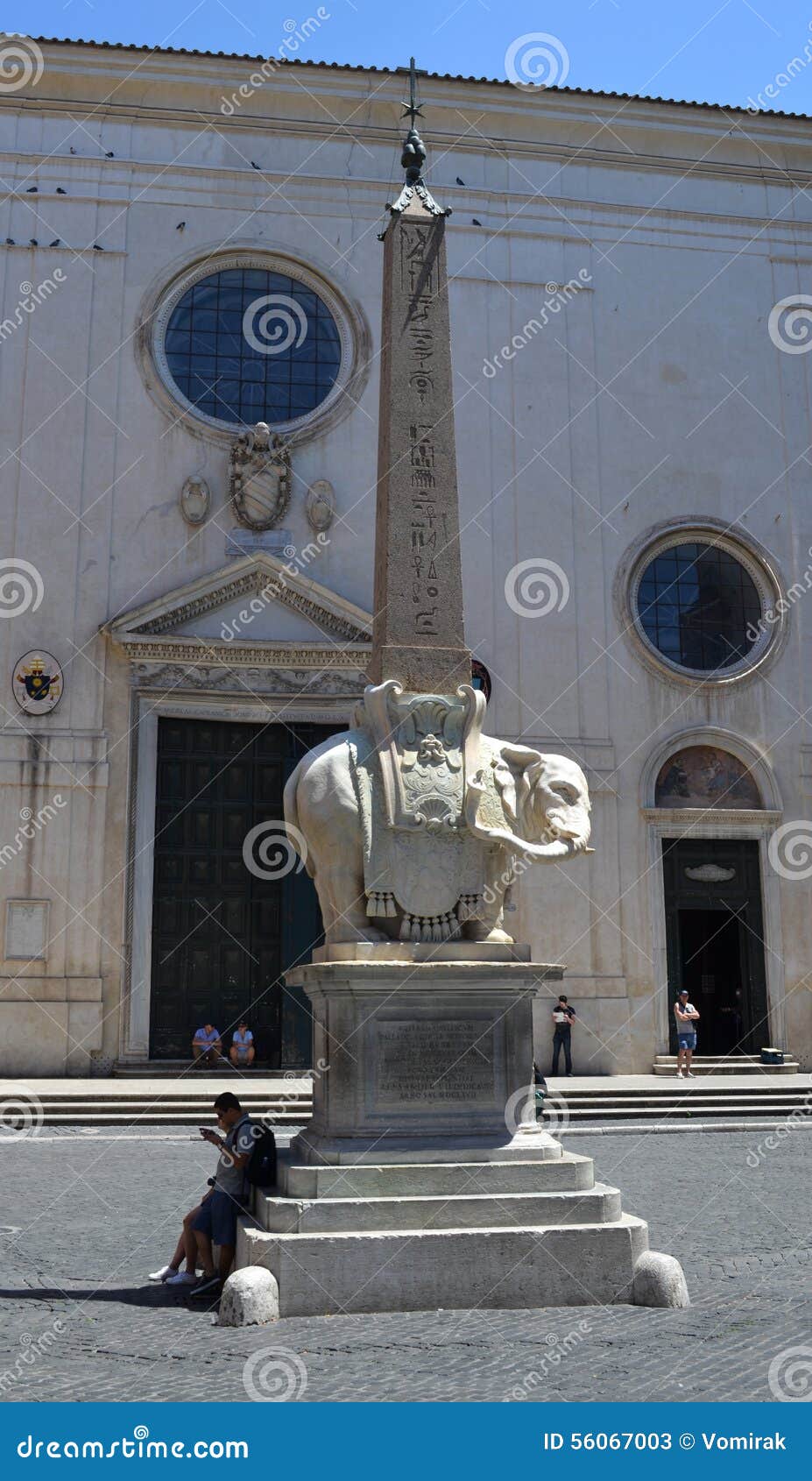 Bernini obelisk in Rome editorial stock photo. Image of sculpture ...