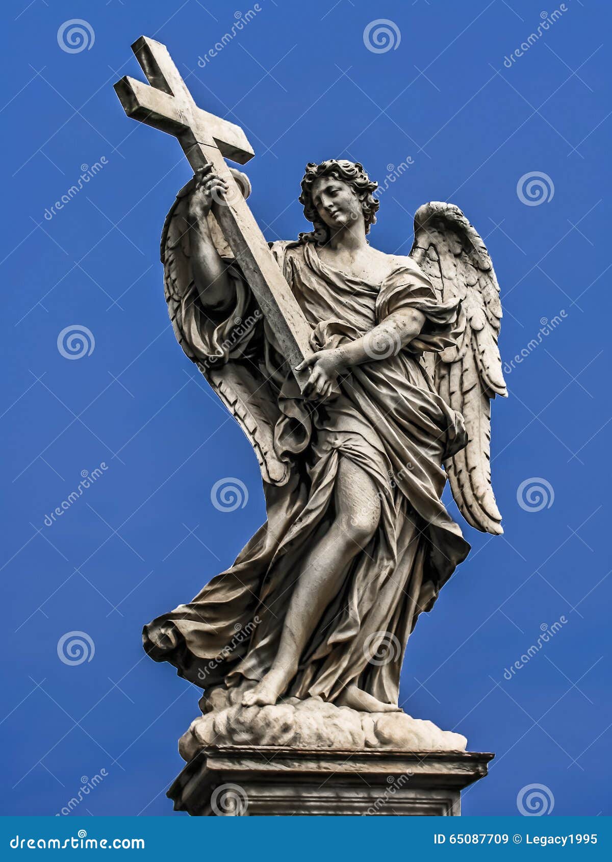 Bernini S Bridge of Angels- Rome, Italy Stock Image - Image of river ...