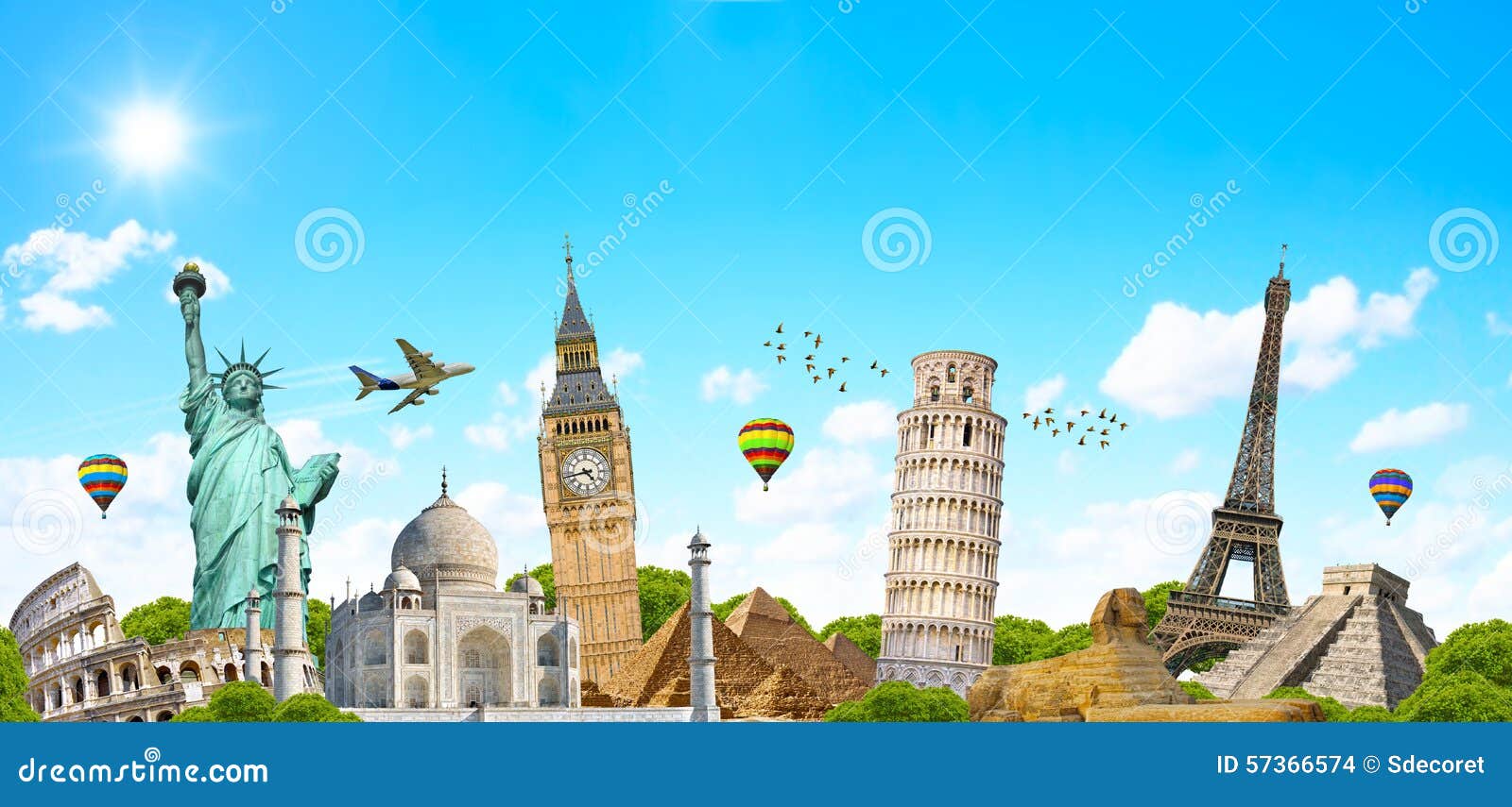 Beroemd Monument Van De Wereld Stock Illustratie - Illustration of maya ...