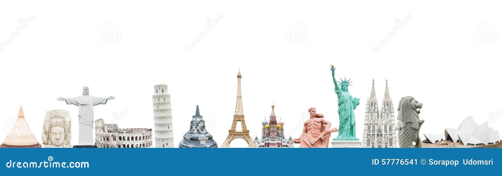 Beroemde Monumenten Van De Wereld Stock Afbeelding - Image of ...